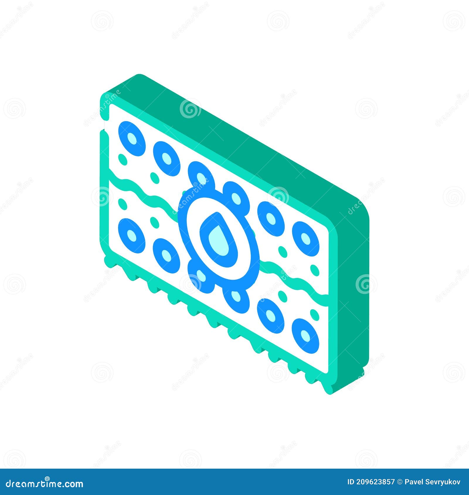 Water Absorption Isometric Icon Vector Illustration Flat Stock Vector ...