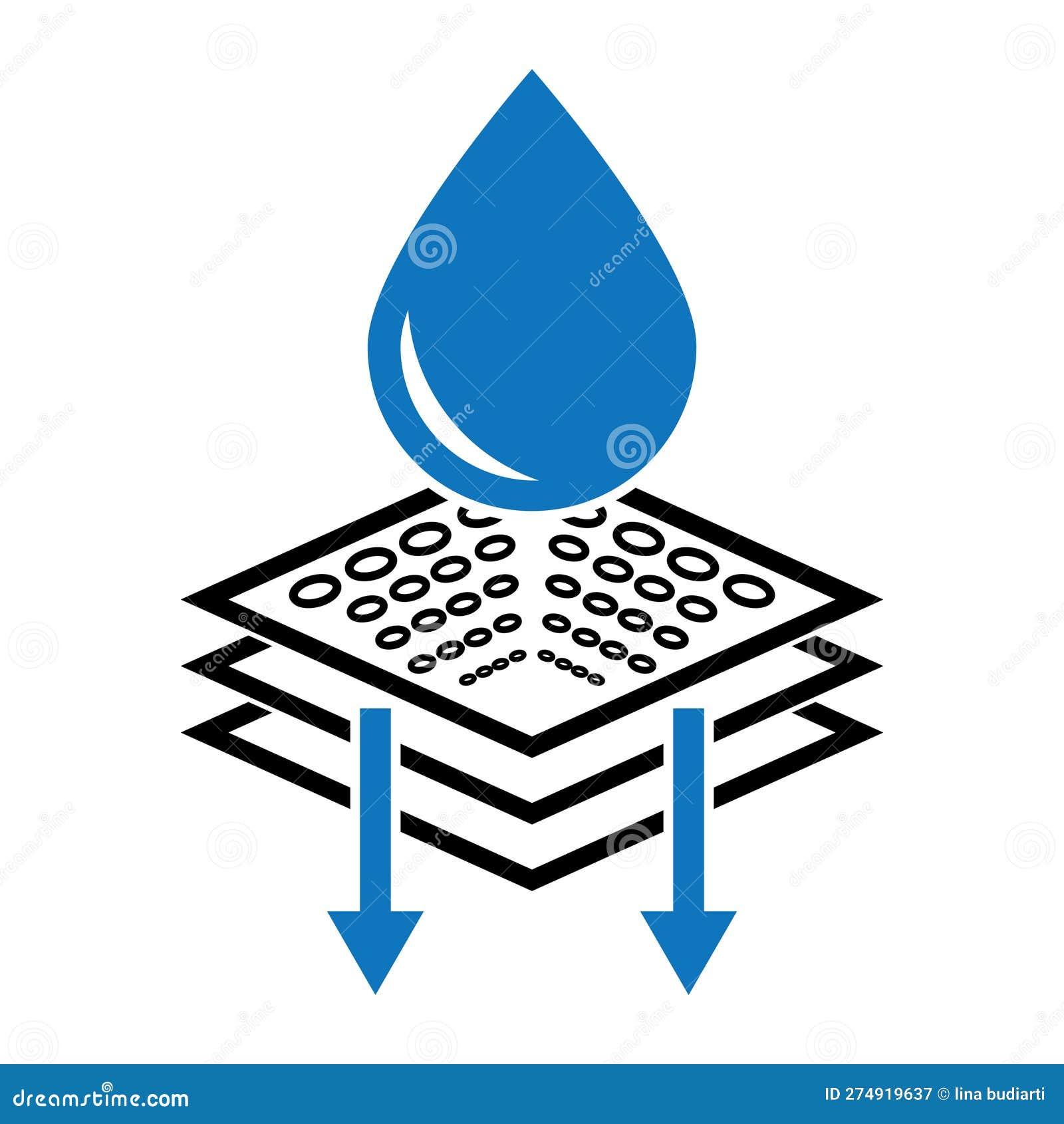 Water Absorption Technology Icon Stock Vector - Illustration of water ...