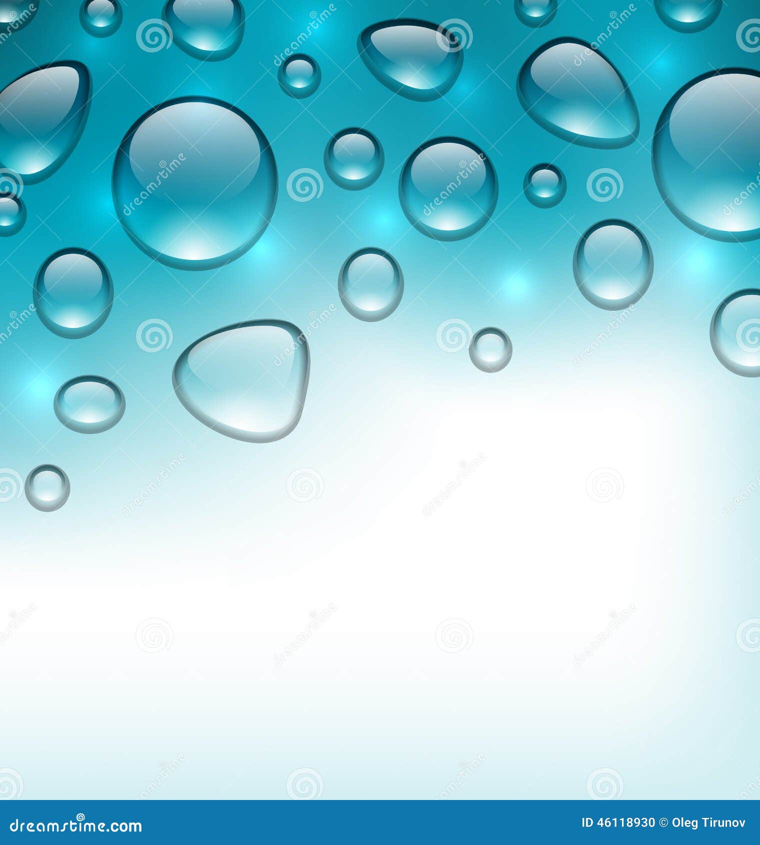 Water Abstract Background with Drops, Place for Your Text Stock Vector ...