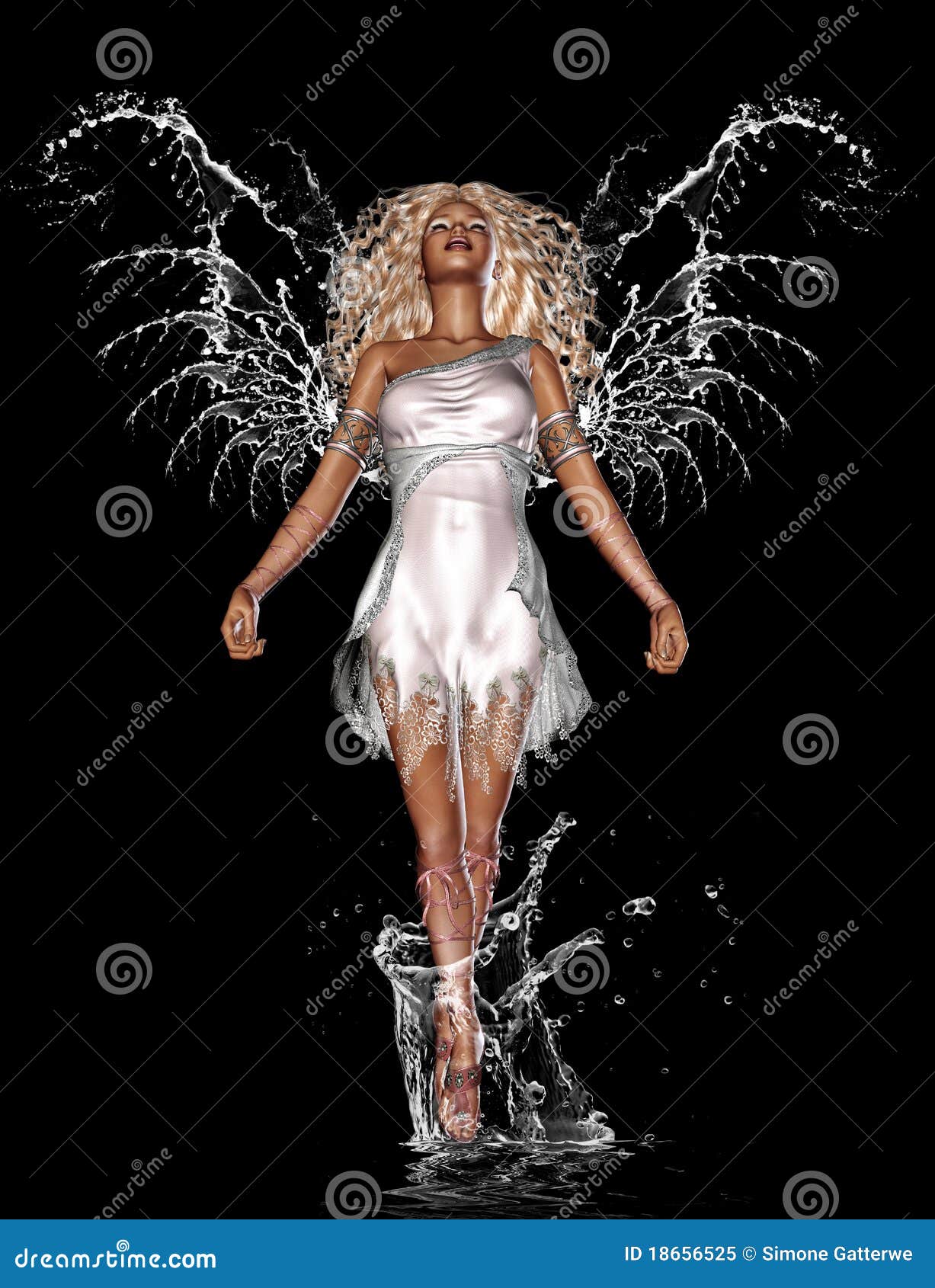 Water Angel stock illustration. Illustration of female - 18656525