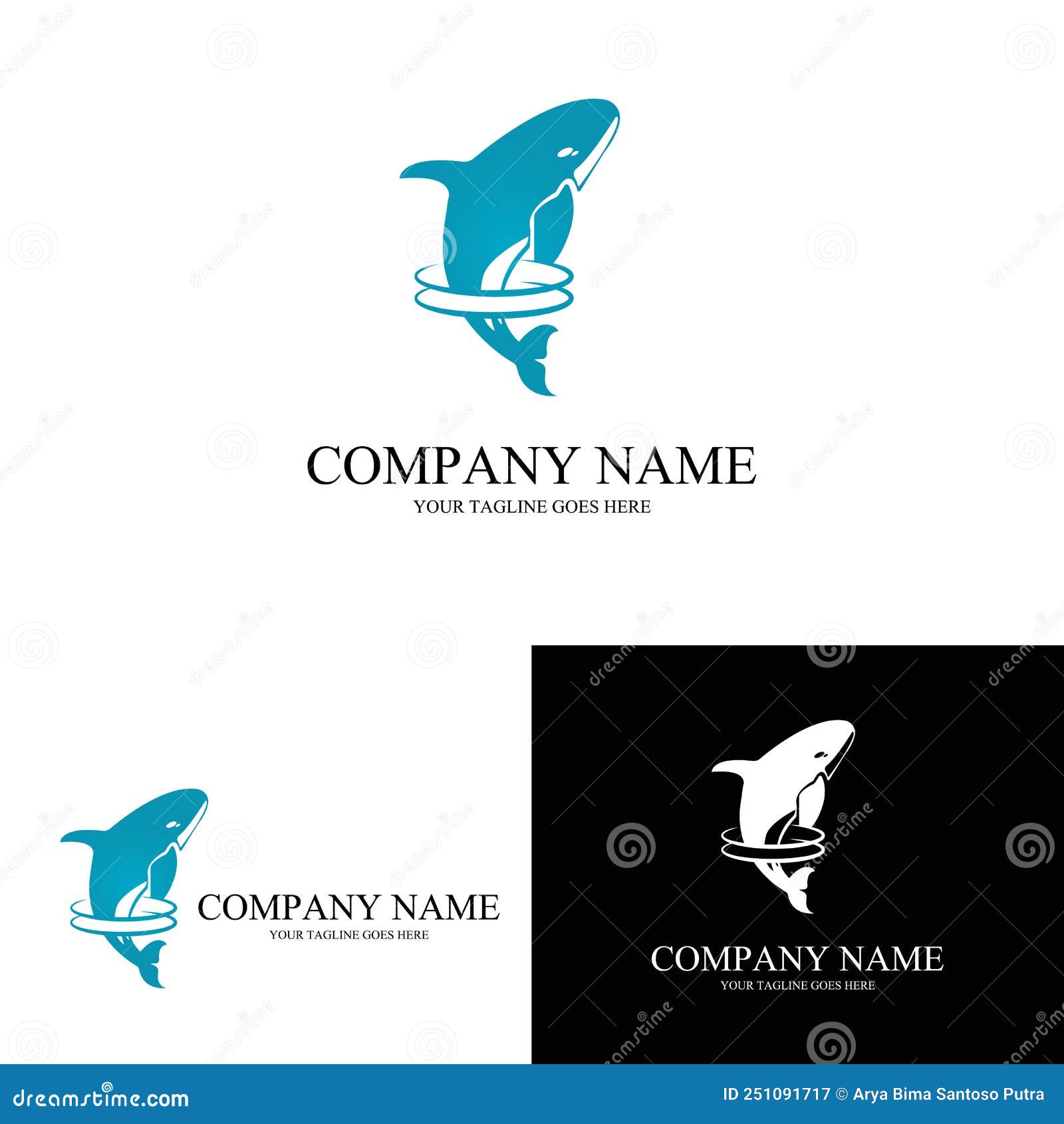 Water Animal Dolphin Logo Vector Symbol in the Ocean Stock Vector ...