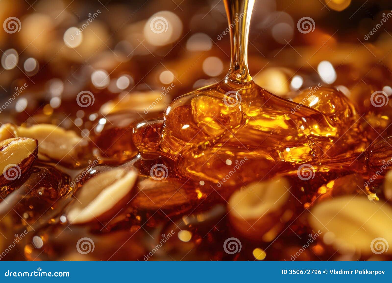 Water or Another Liquid Pouring Over a Pile of Nuts Stock Photo - Image ...