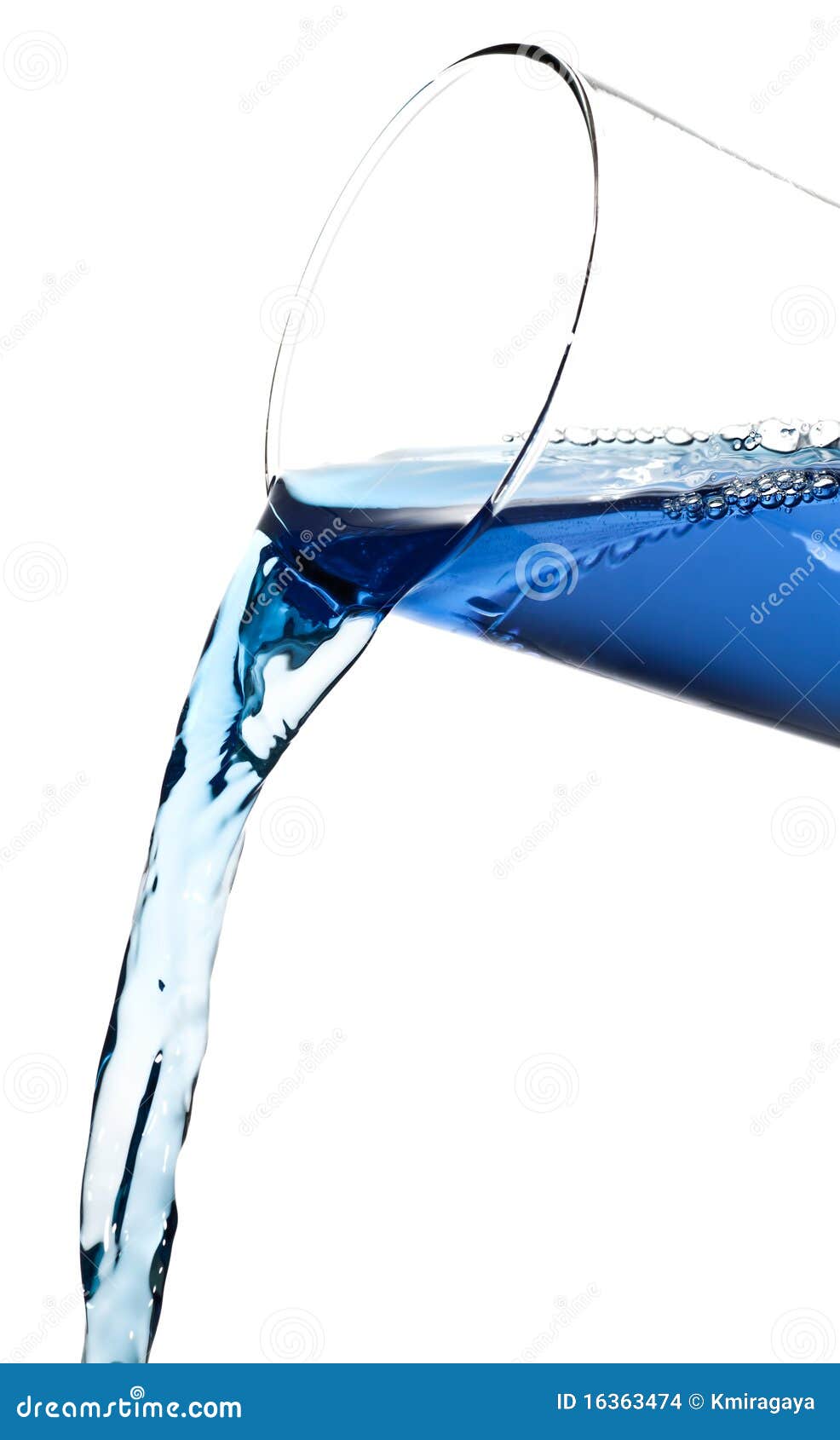 Water or Any Other Light Blue Liquid Spilling from Stock Photo - Image ...