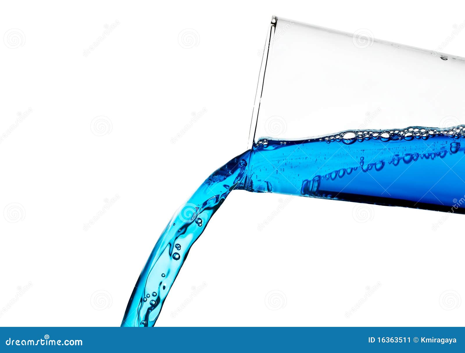 Water Or Any Other Light Blue Liquid Spilling From Stock Image - Image ...