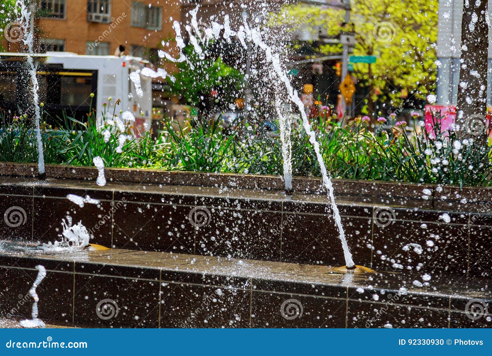 Water Arches Against the Sky in a Fountain Stock Photo - Image of ...