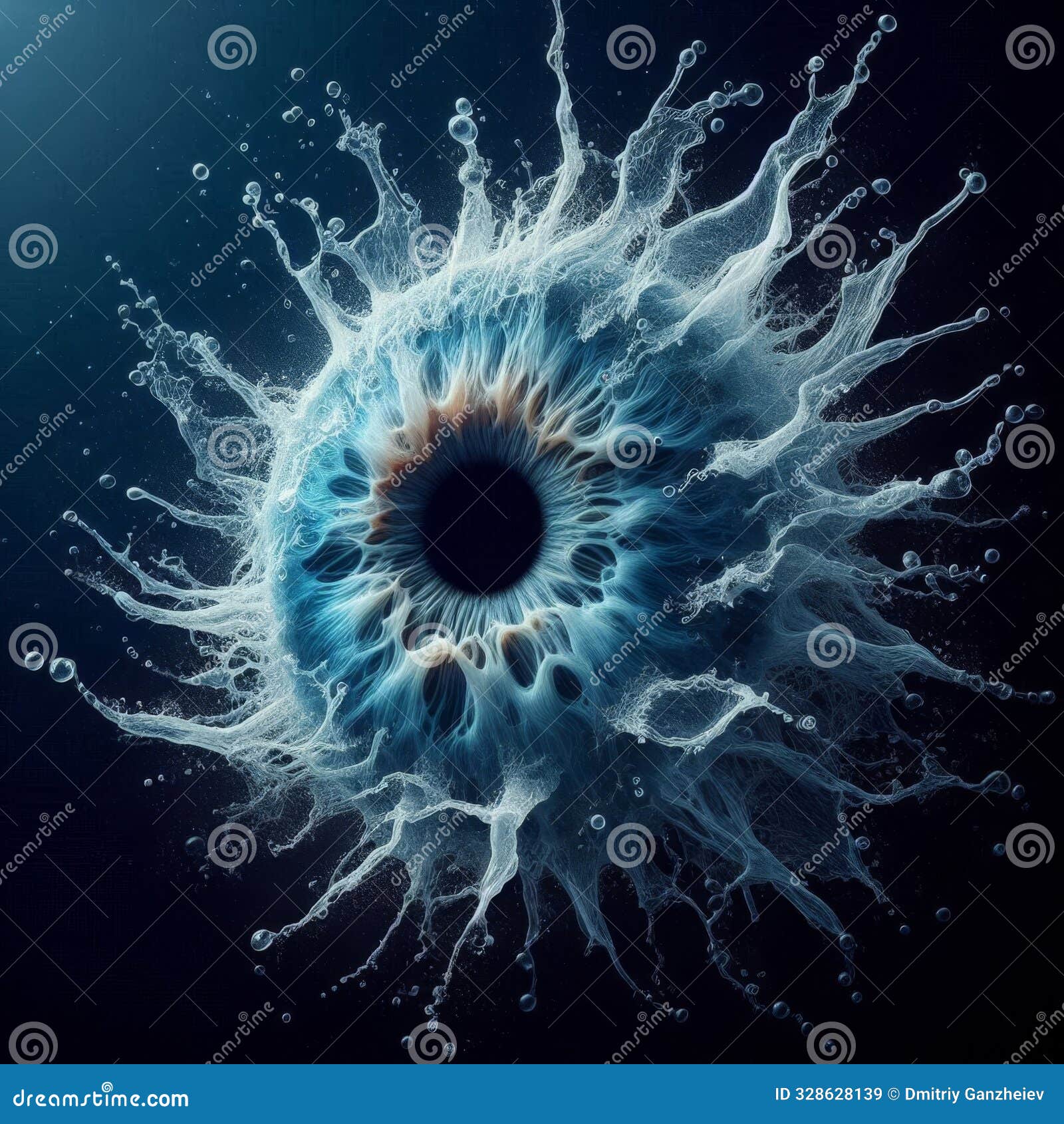 Water Art Eye stock illustration. Illustration of liquid - 328628139