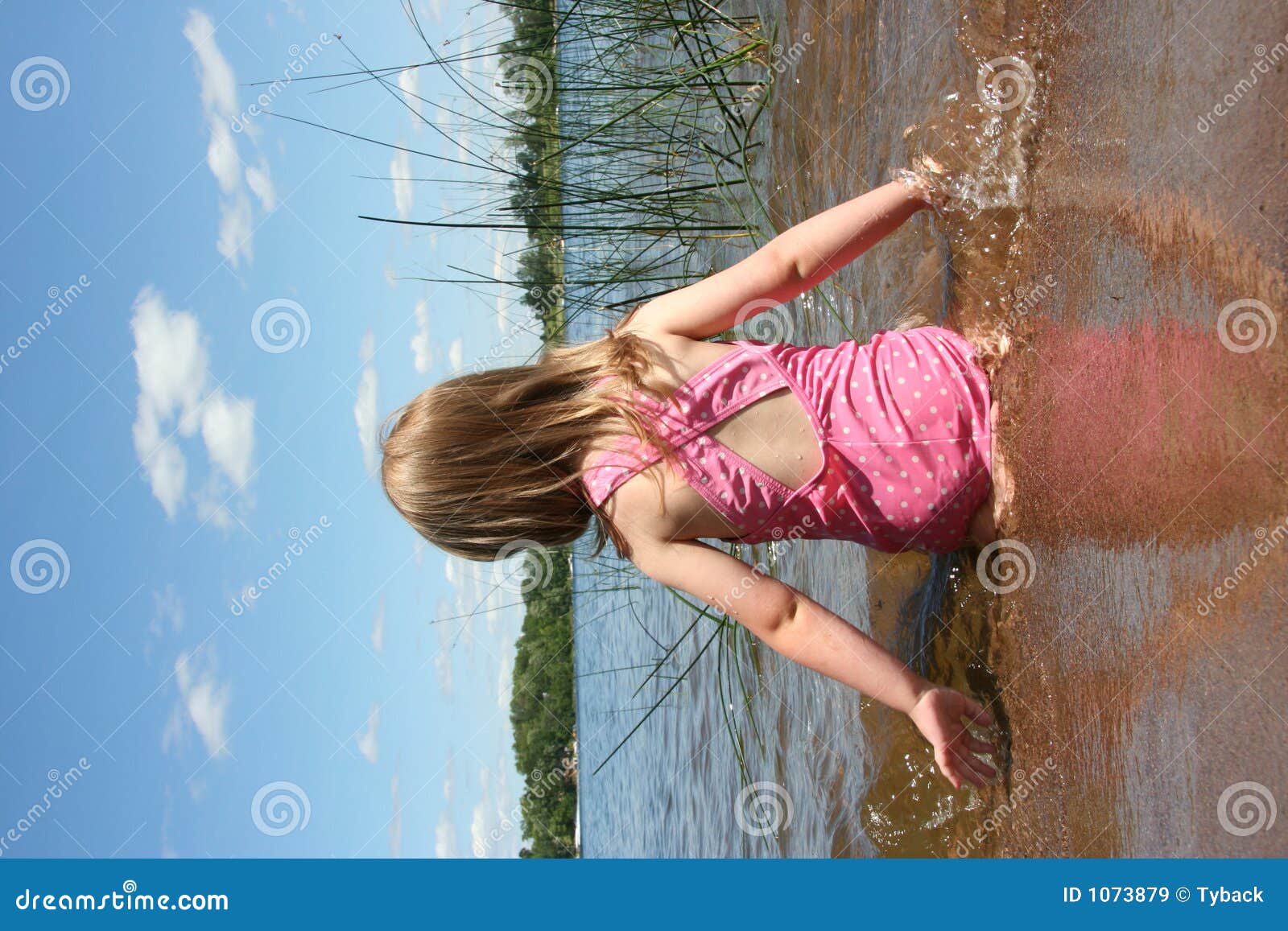 Water baby 2 stock image. Image of blue, water, lake, reeds - 1073879