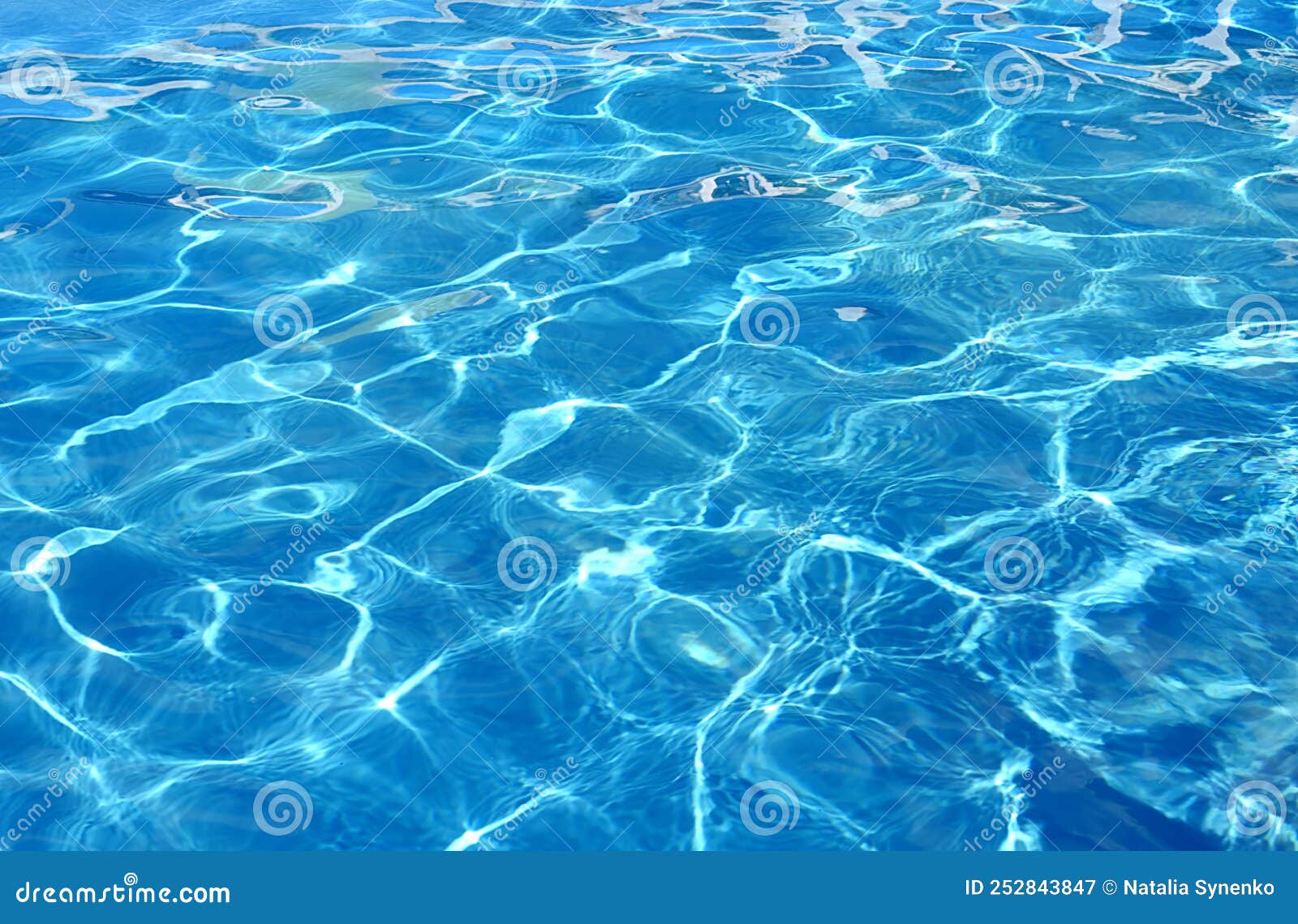 Water Background of the Pool with the Effect of Small Ripples and ...