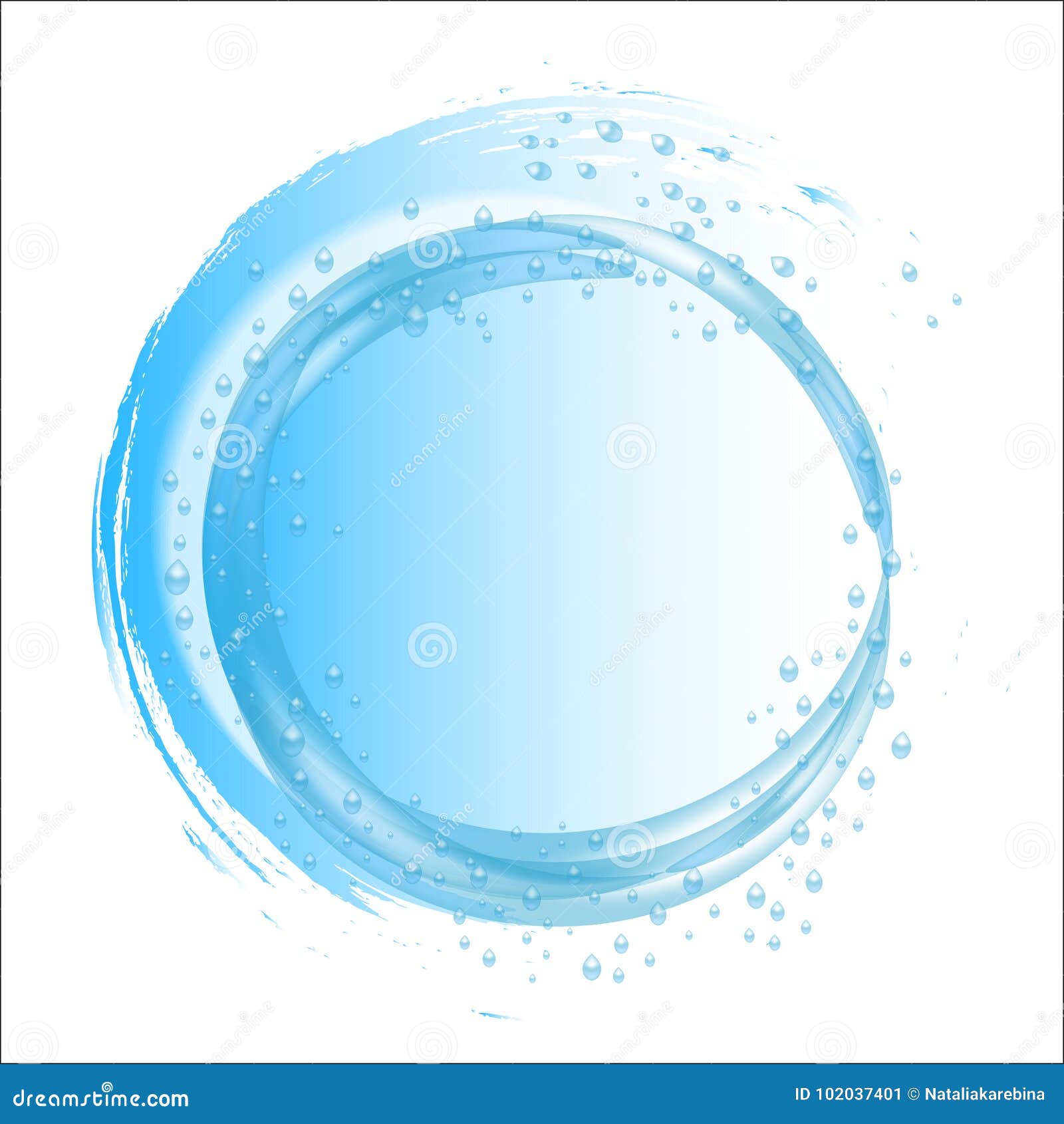 Water Background Splash Circle. Circular Symbol. Vector Stock Vector ...