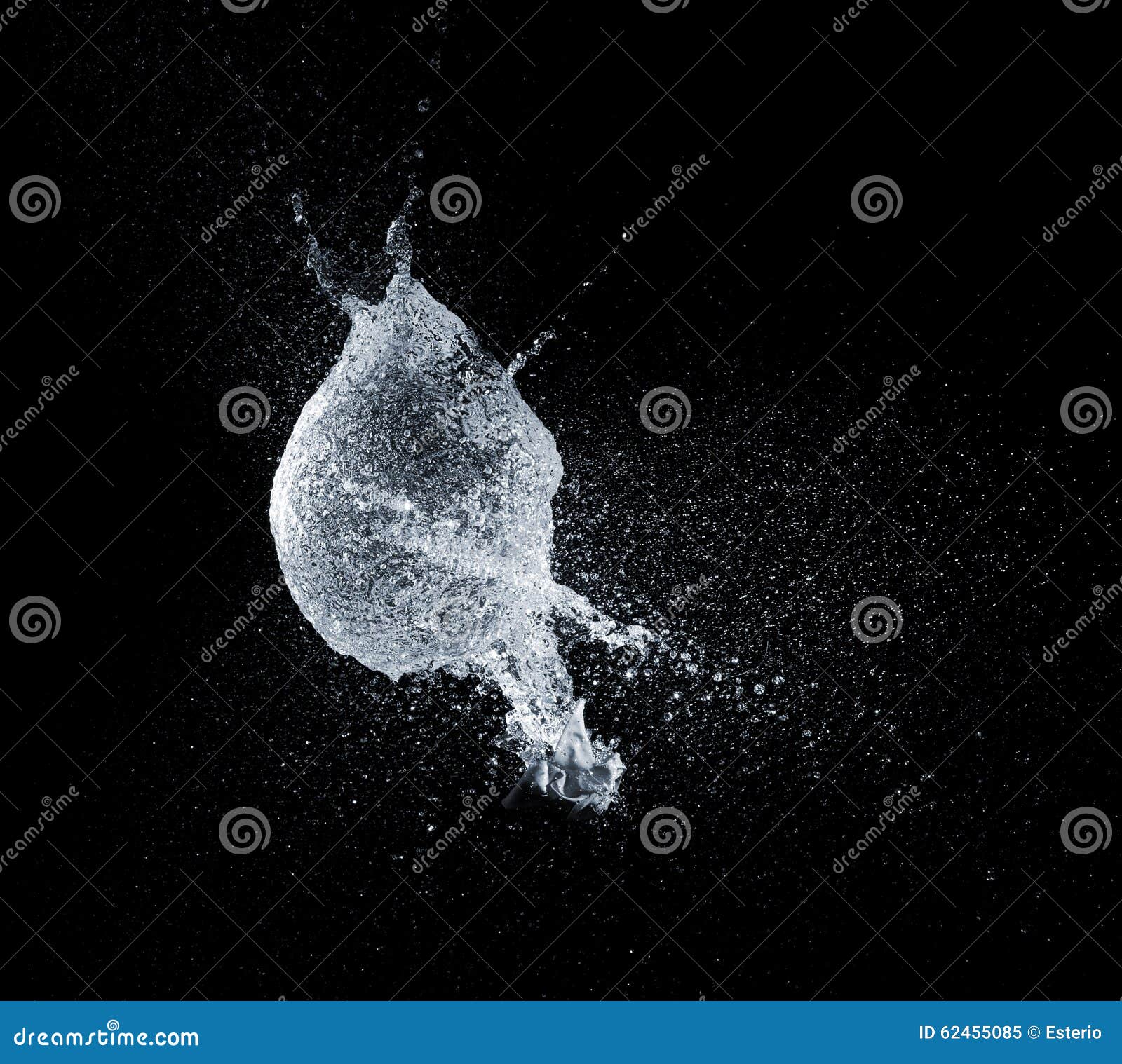 Water balloon explosion stock image. Image of blue, scratched - 62455085