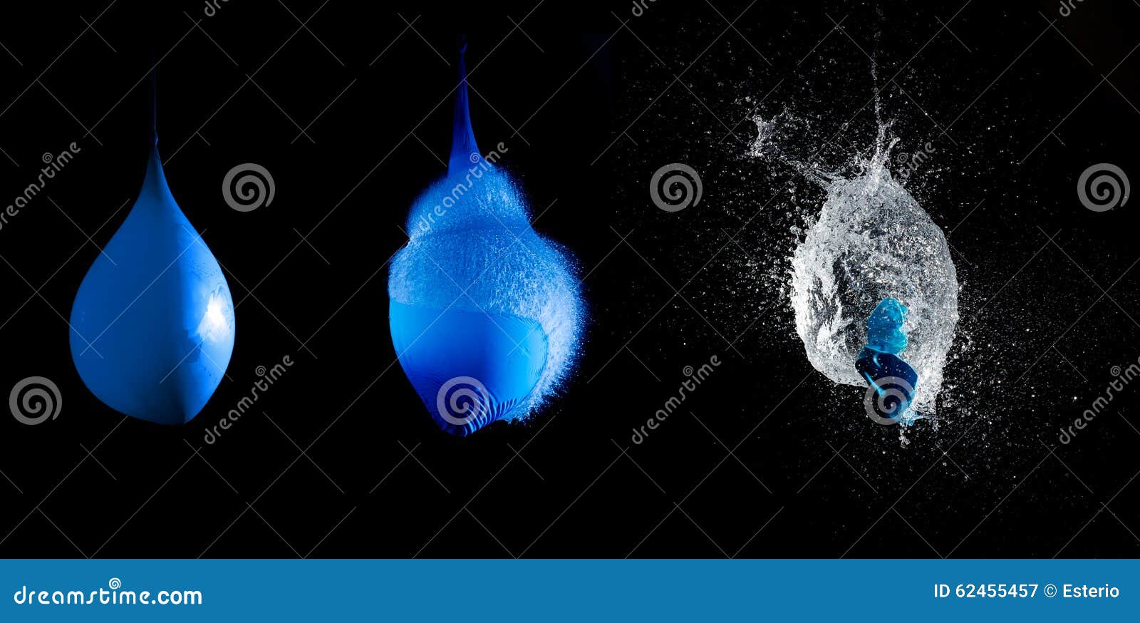 Water Balloon Explosion Three Stages Royalty-Free Stock Photography ...