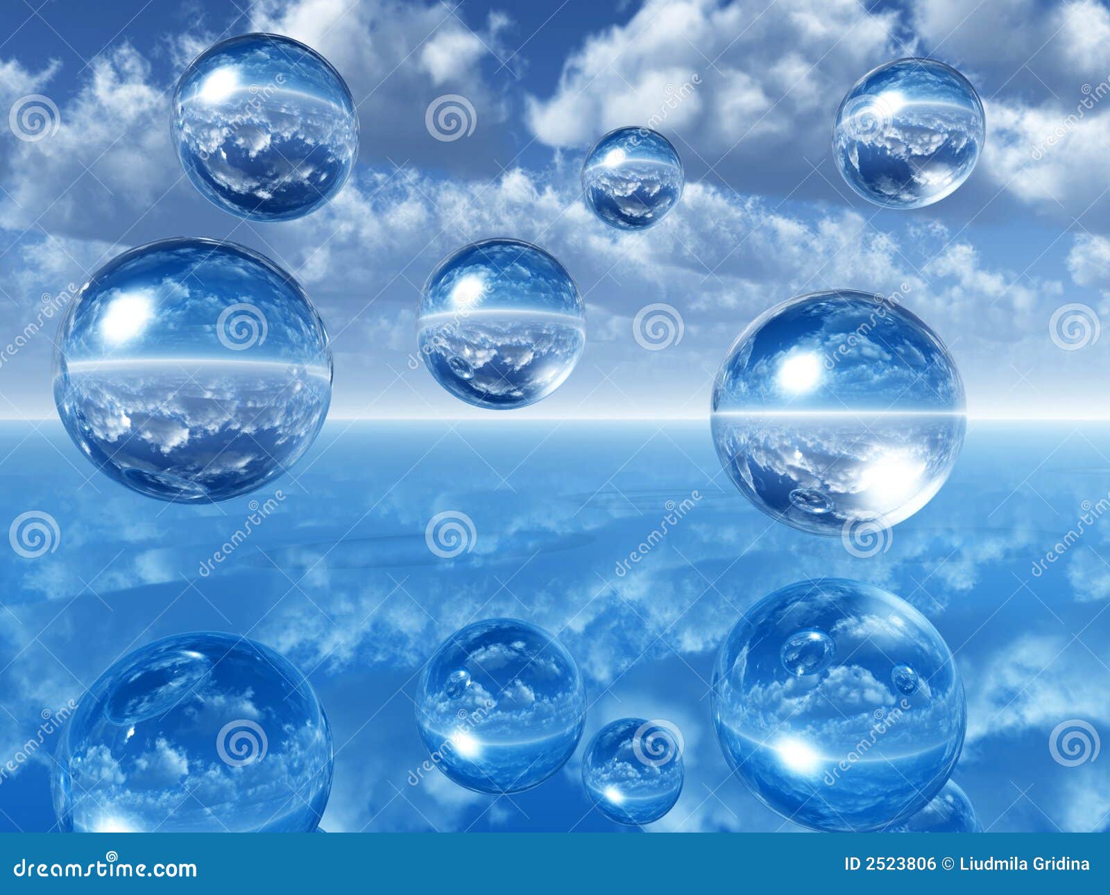 Water balls stock illustration. Illustration of beautiful - 2523806