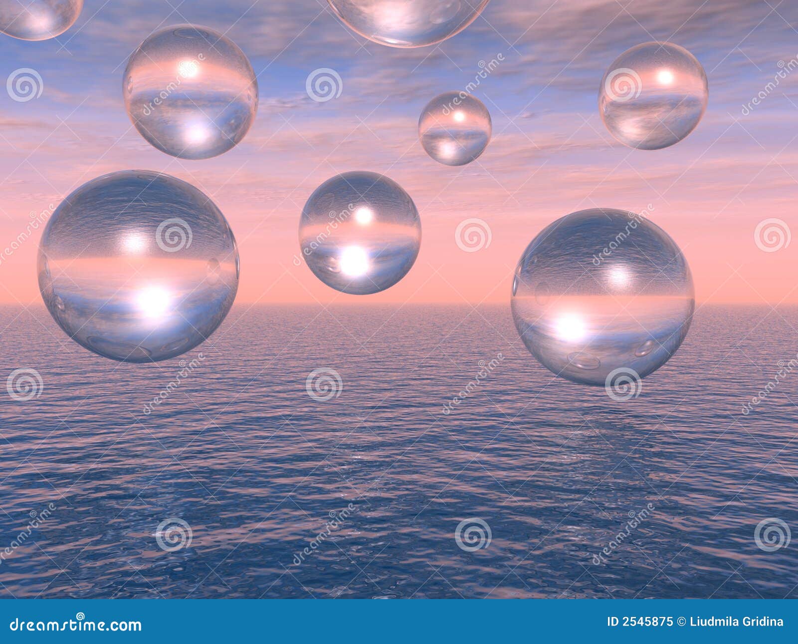 Water balls stock illustration. Illustration of illumination - 2545875