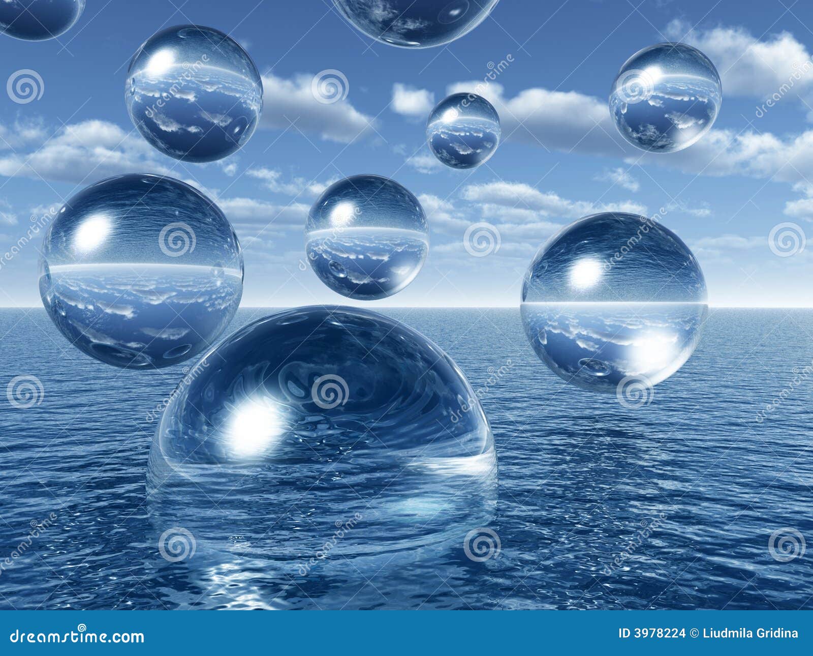 Water balls stock illustration. Illustration of digital - 3978224