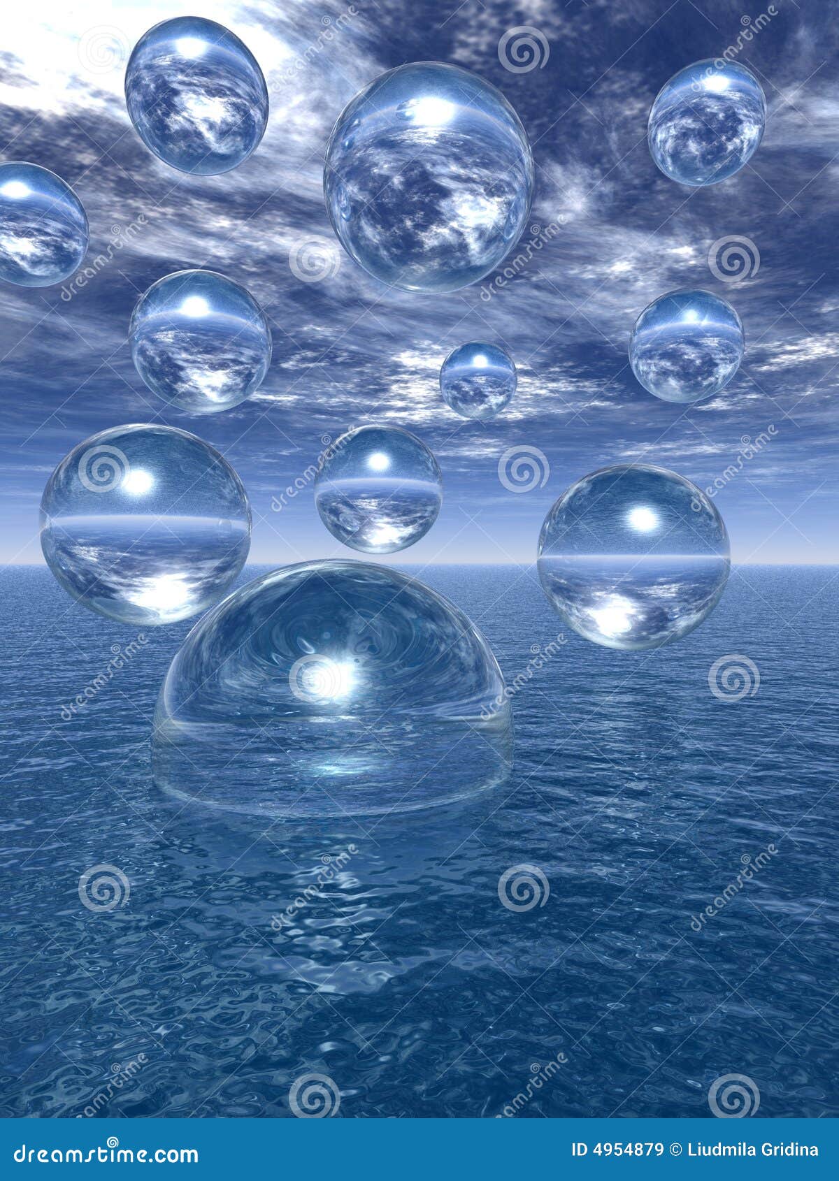 Water balls stock illustration. Illustration of landscape - 4954879