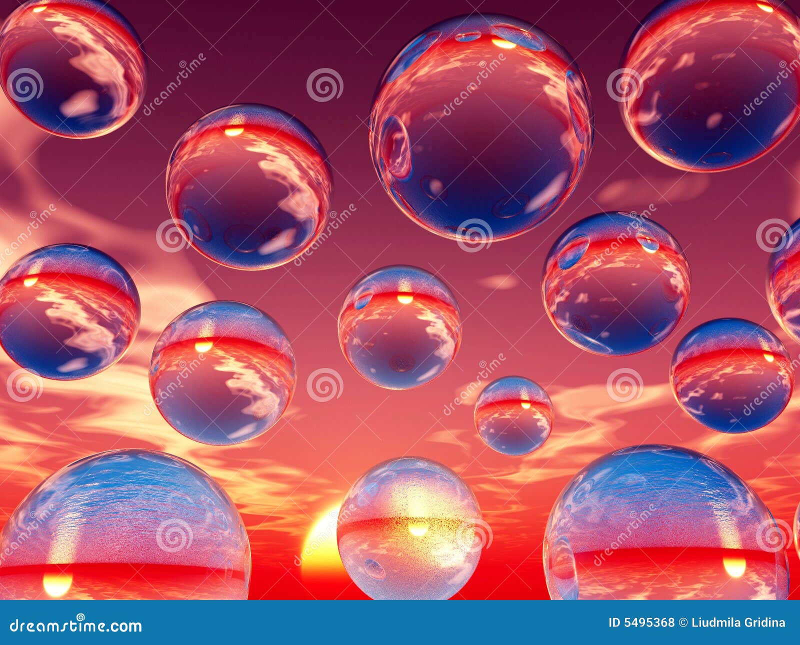 Water balls stock illustration. Illustration of sunlight - 5495368