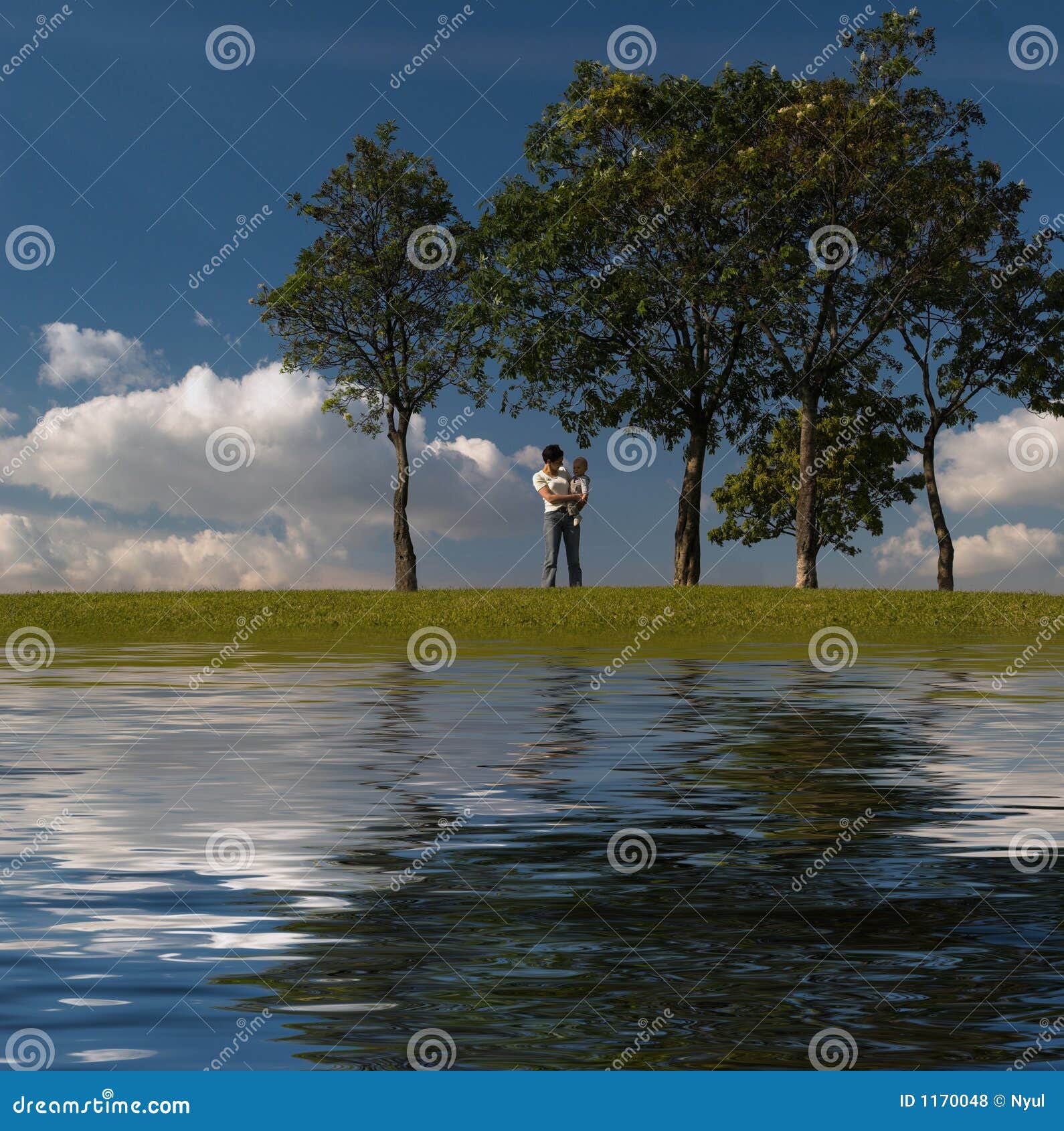 On the water bank stock photo. Image of kids, freedom - 1170048