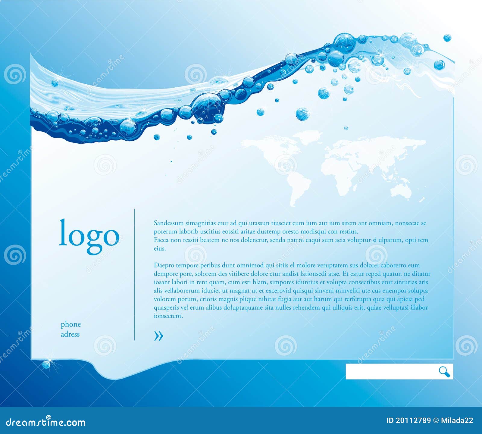 Water banner stock illustration. Illustration of damp - 20112789