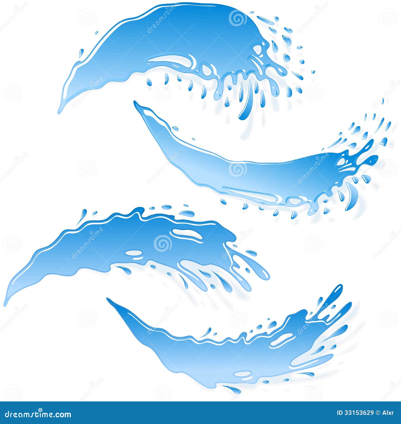 Water Banner stock vector. Illustration of stream, drop - 33153629