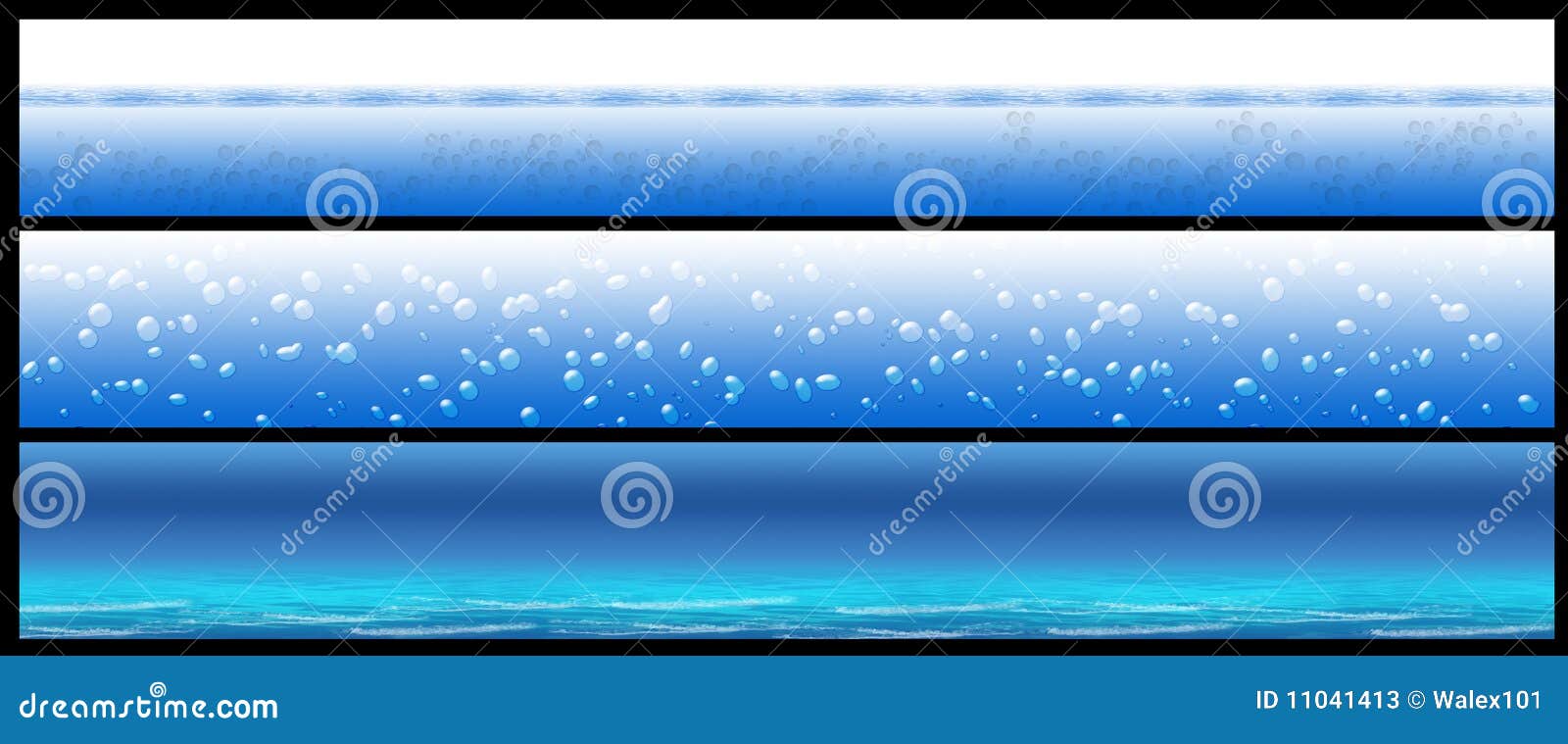 Water banner set stock illustration. Illustration of color - 11041413