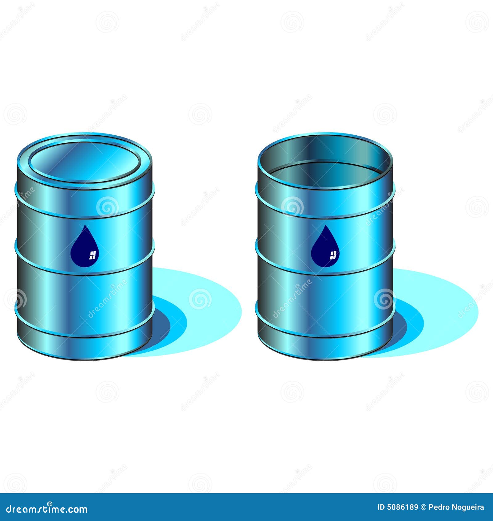 Water barrels stock vector. Illustration of vector, juice - 5086189