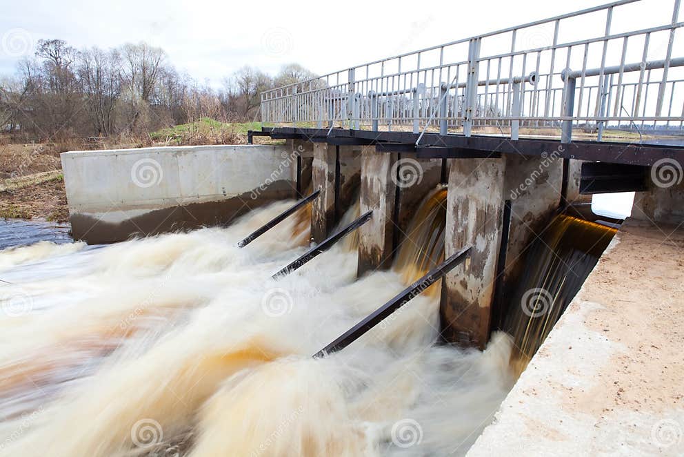 Water Barrier Dam stock image. Image of reservoir, deep - 19796687