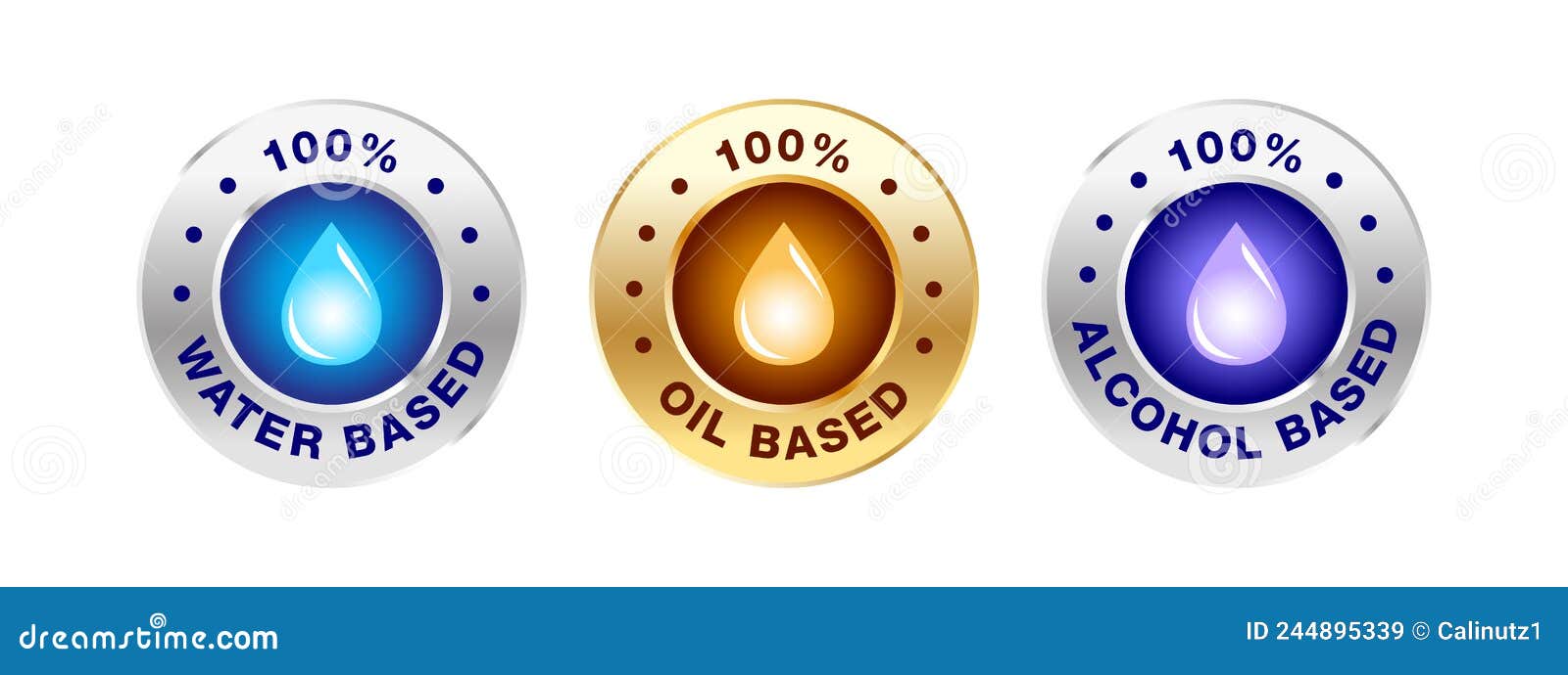 Water Based Product Vector Icon Set Stock Vector - Illustration of ...