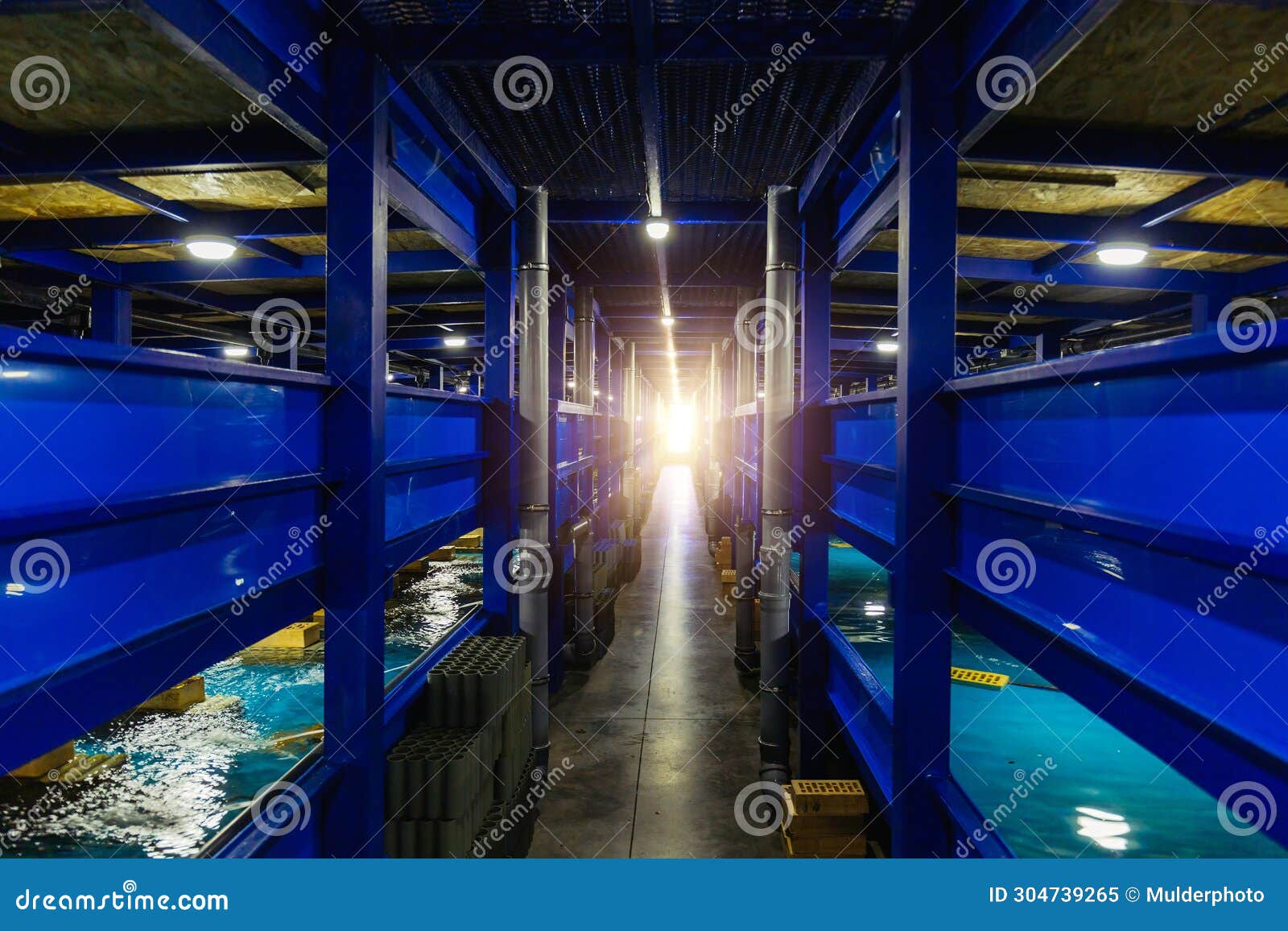 Water Basins with Automatic Feeding and Water Recirculation for Growing ...