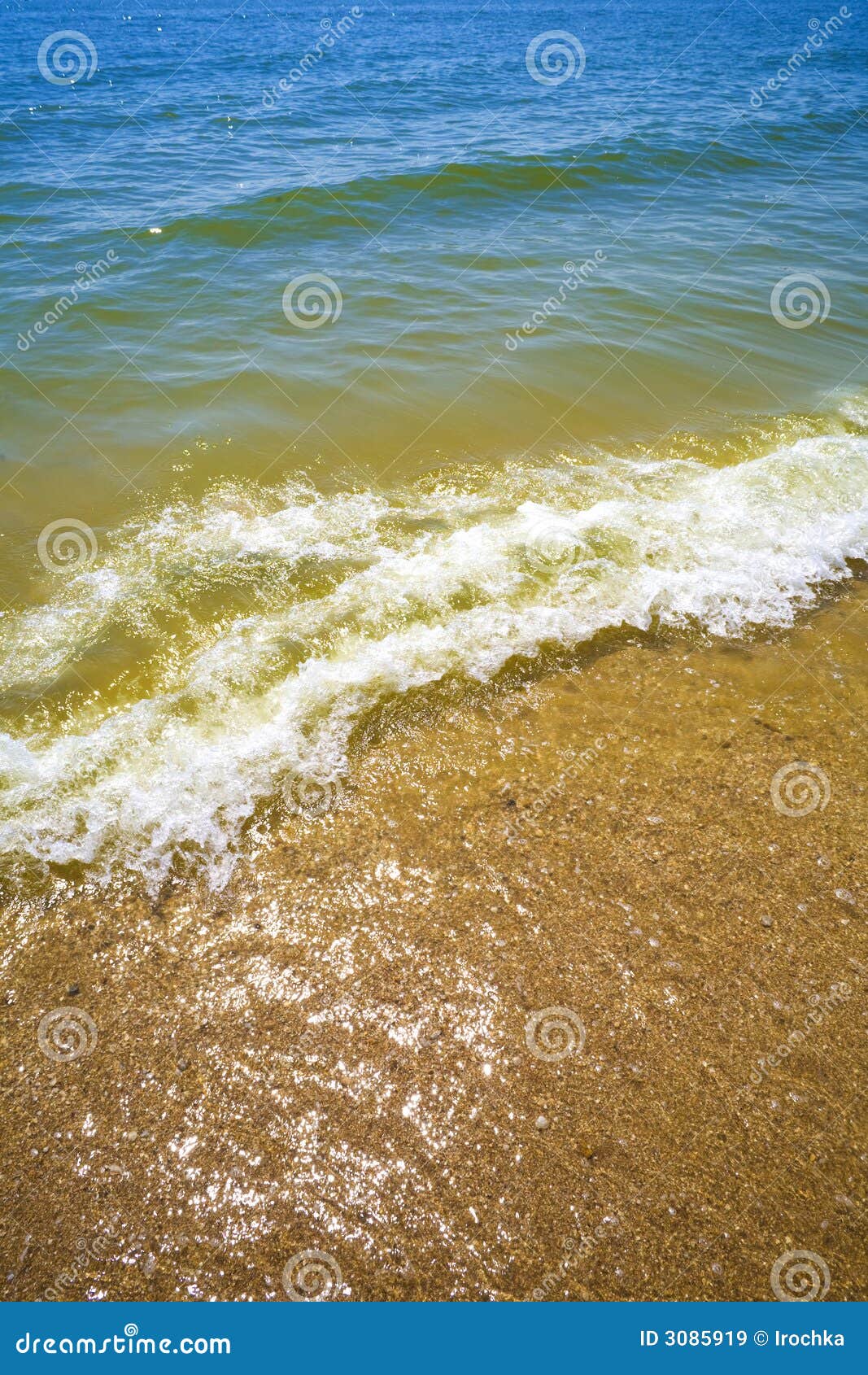 Water on the beach stock image. Image of blue, serene - 3085919