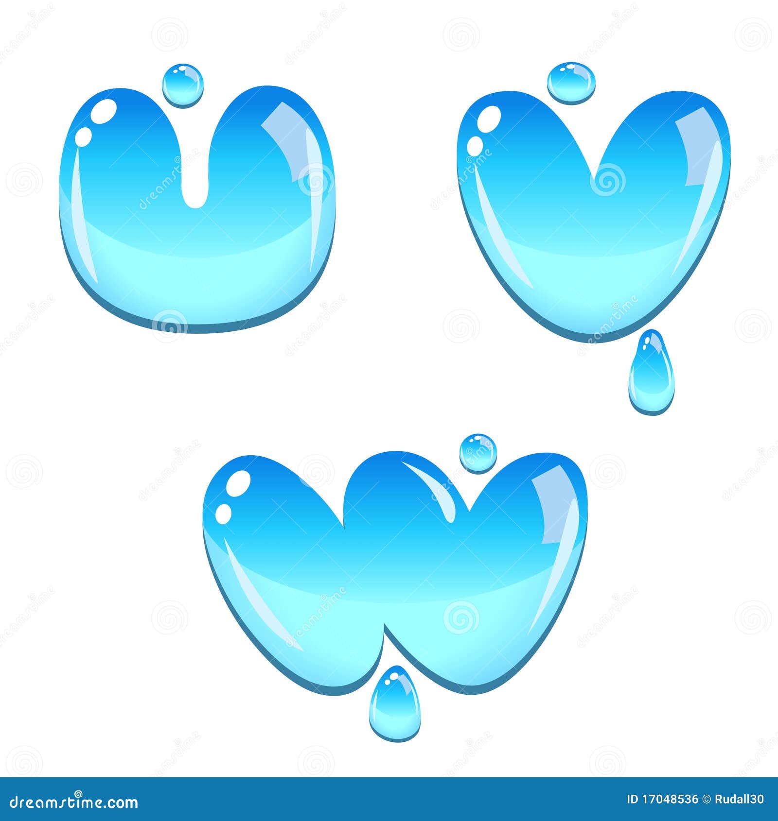 Water Bead Font Type Cartoon Vector | CartoonDealer.com #17048555