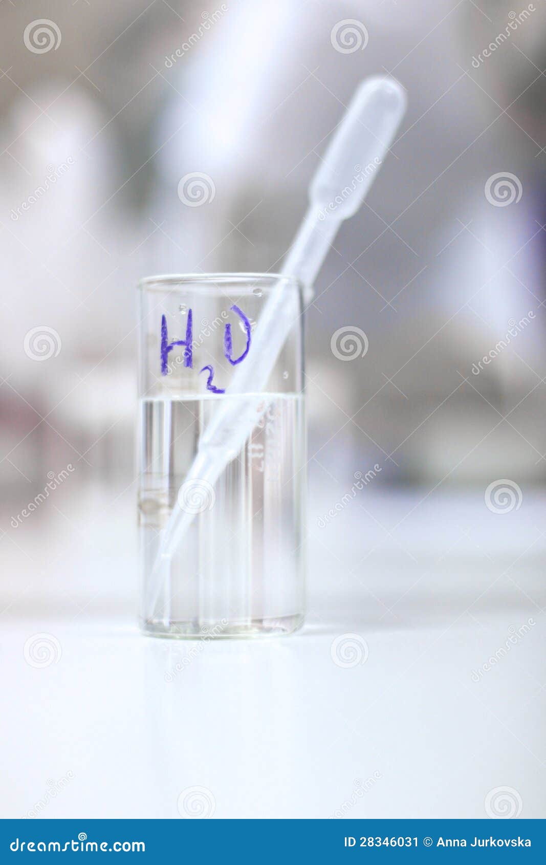 Water in a beaker stock image. Image of biochemistry - 28346031