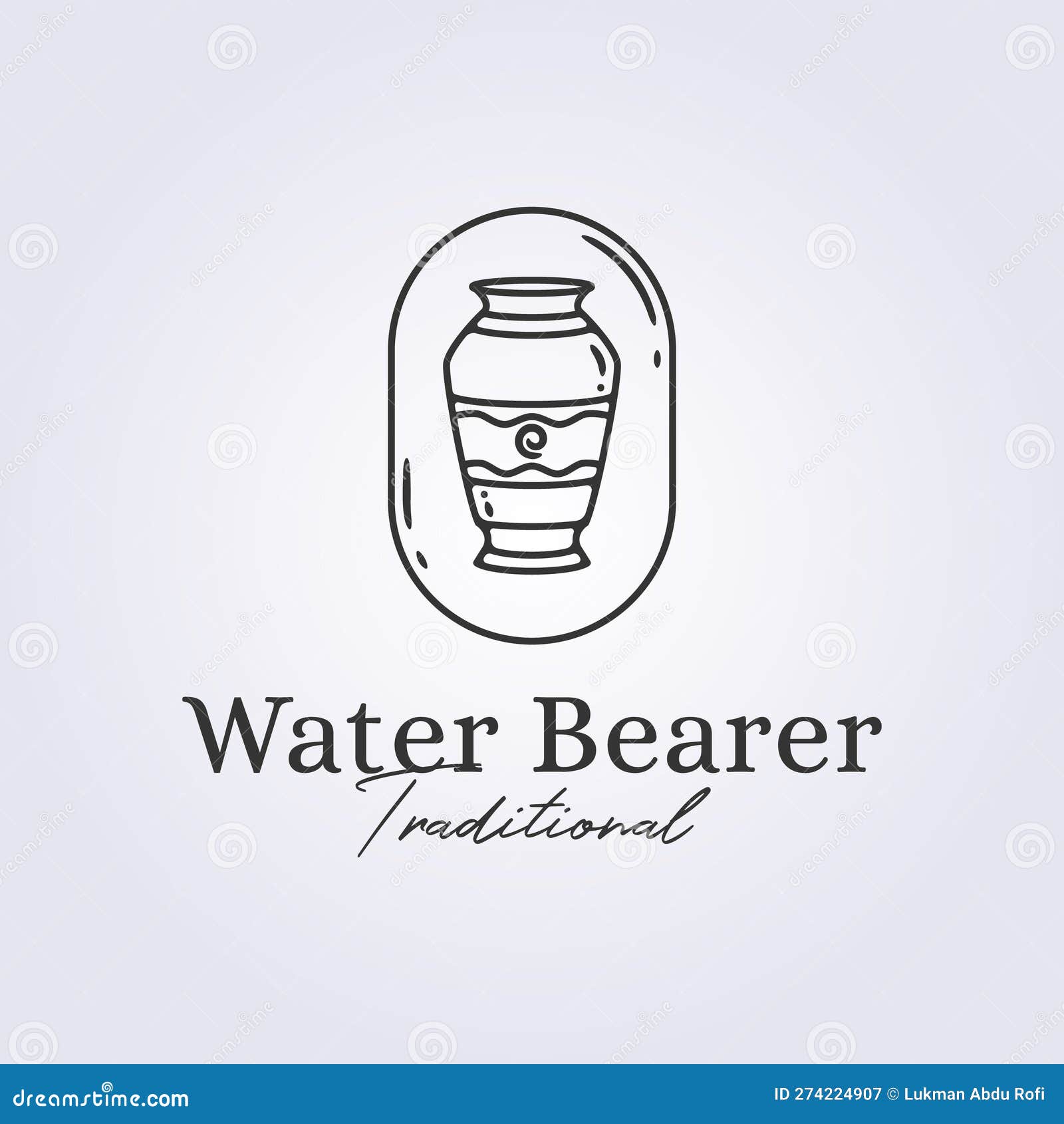 Water Bearer or Jar or Barrel Logo Vector Illustration Design Stock ...