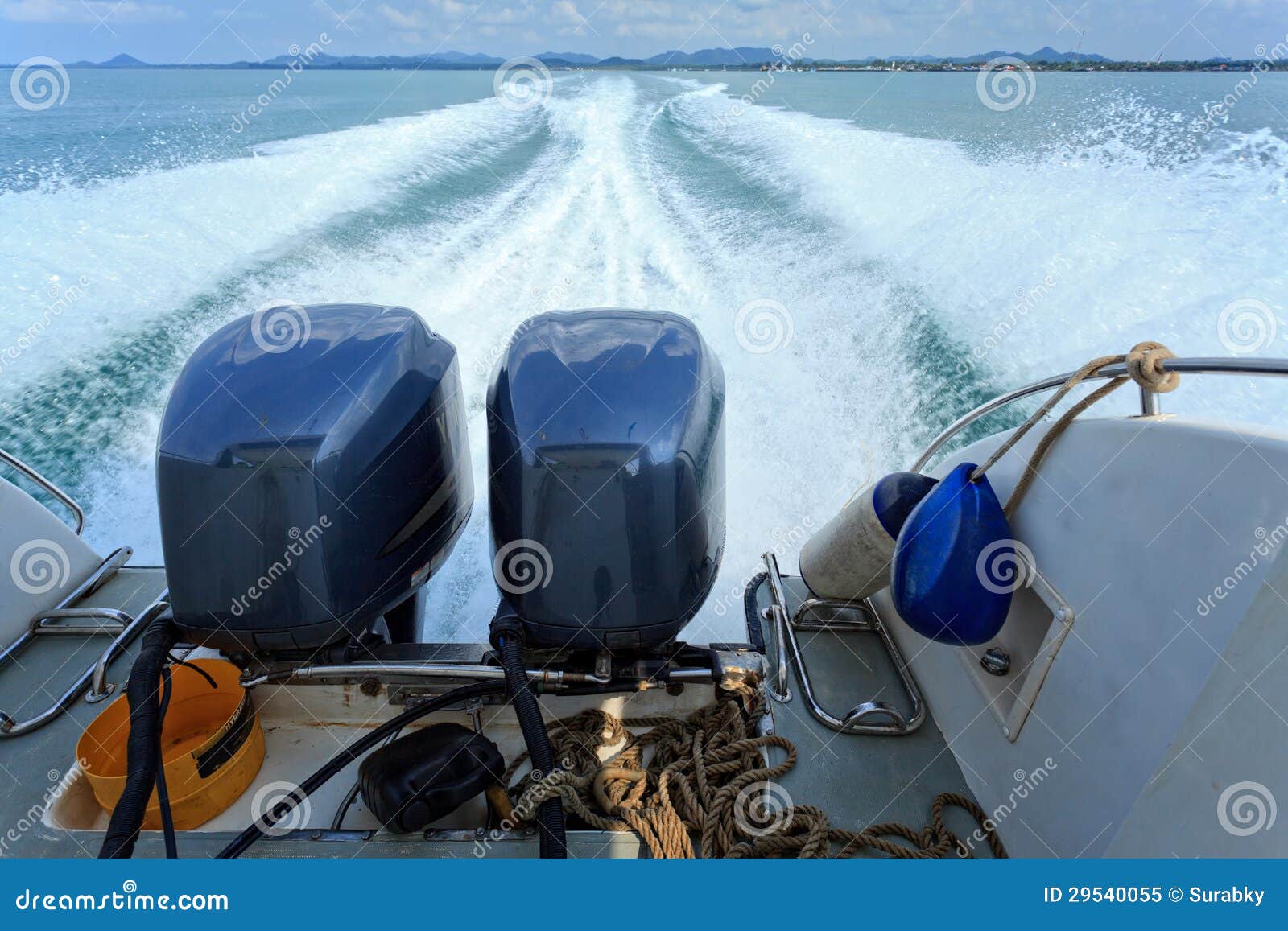 Water Behind Running Speed Boat Stock Image - Image of ship, rear: 29540055