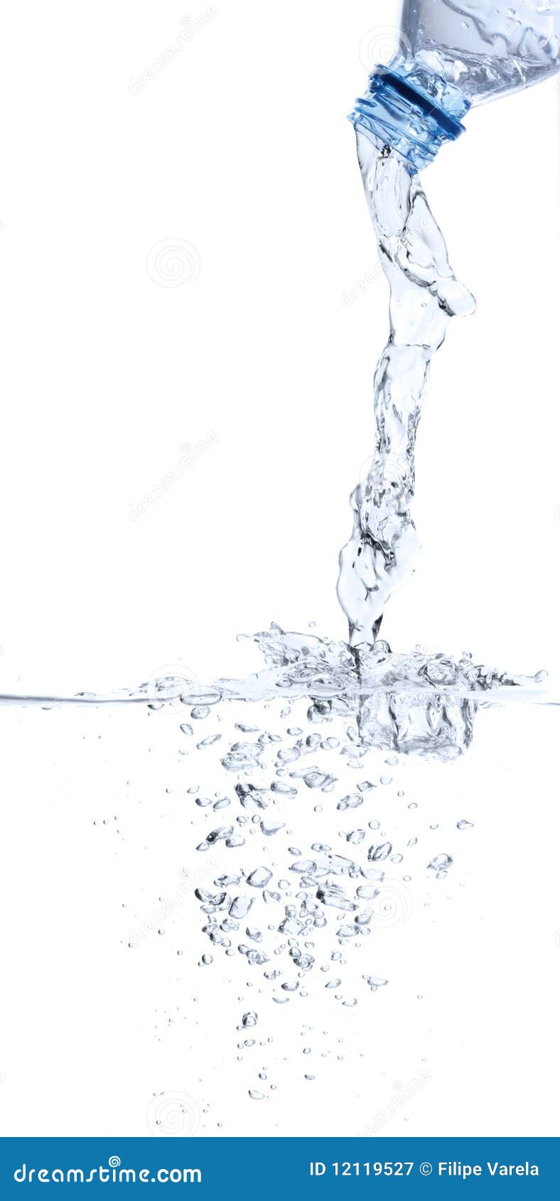 Water Being Poured from a Bottle Isolated Stock Image - Image of ...