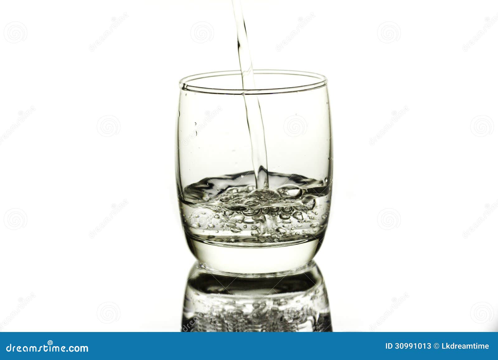 Water Being Poured into a Glass Cup Stock Image - Image of bubble ...