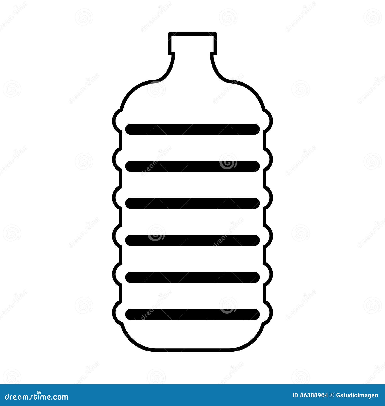 Water Big Bottle Isolated Icon Stock Vector - Illustration of container ...