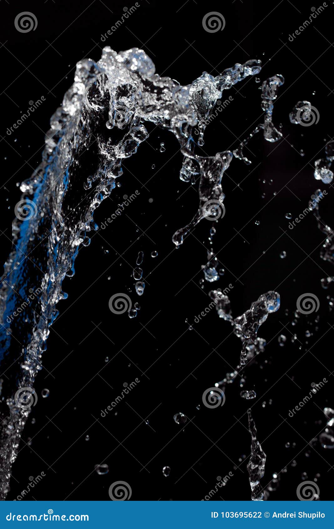 Water on black background stock photo. Image of nature - 103695622