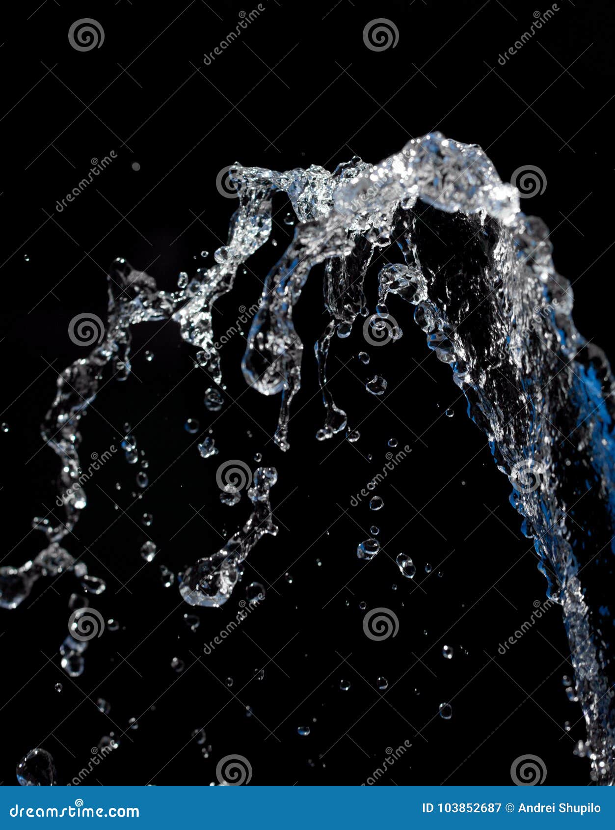Water on black background stock image. Image of design - 103852687
