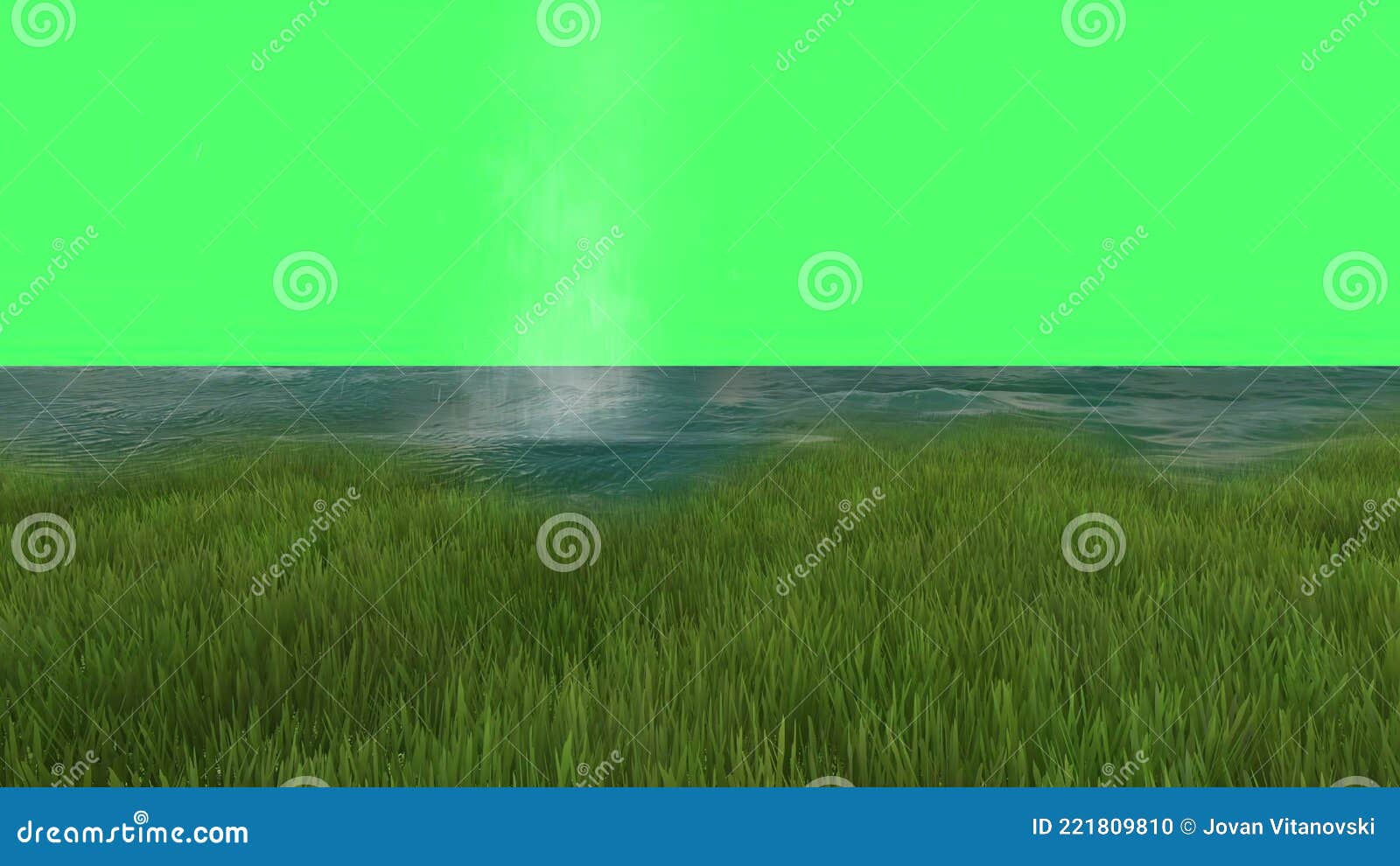 Water Blast Explosion on Green Screen Stock Illustration - Illustration ...