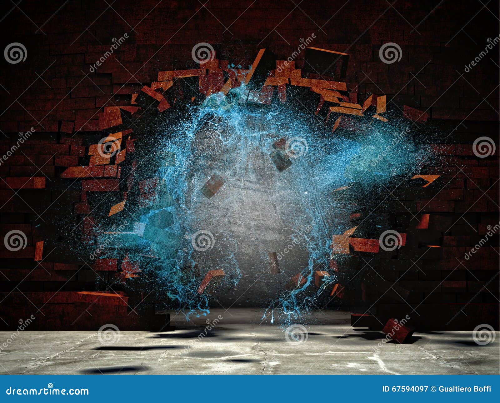 Water Blast Explosion On Green Screen Royalty-Free Cartoon ...