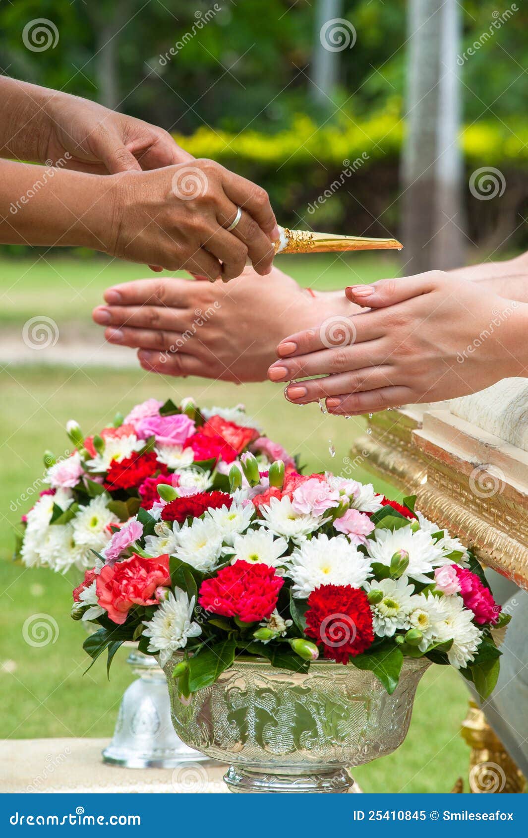 Water blessing ceremony stock image. Image of buddhistic - 25410845