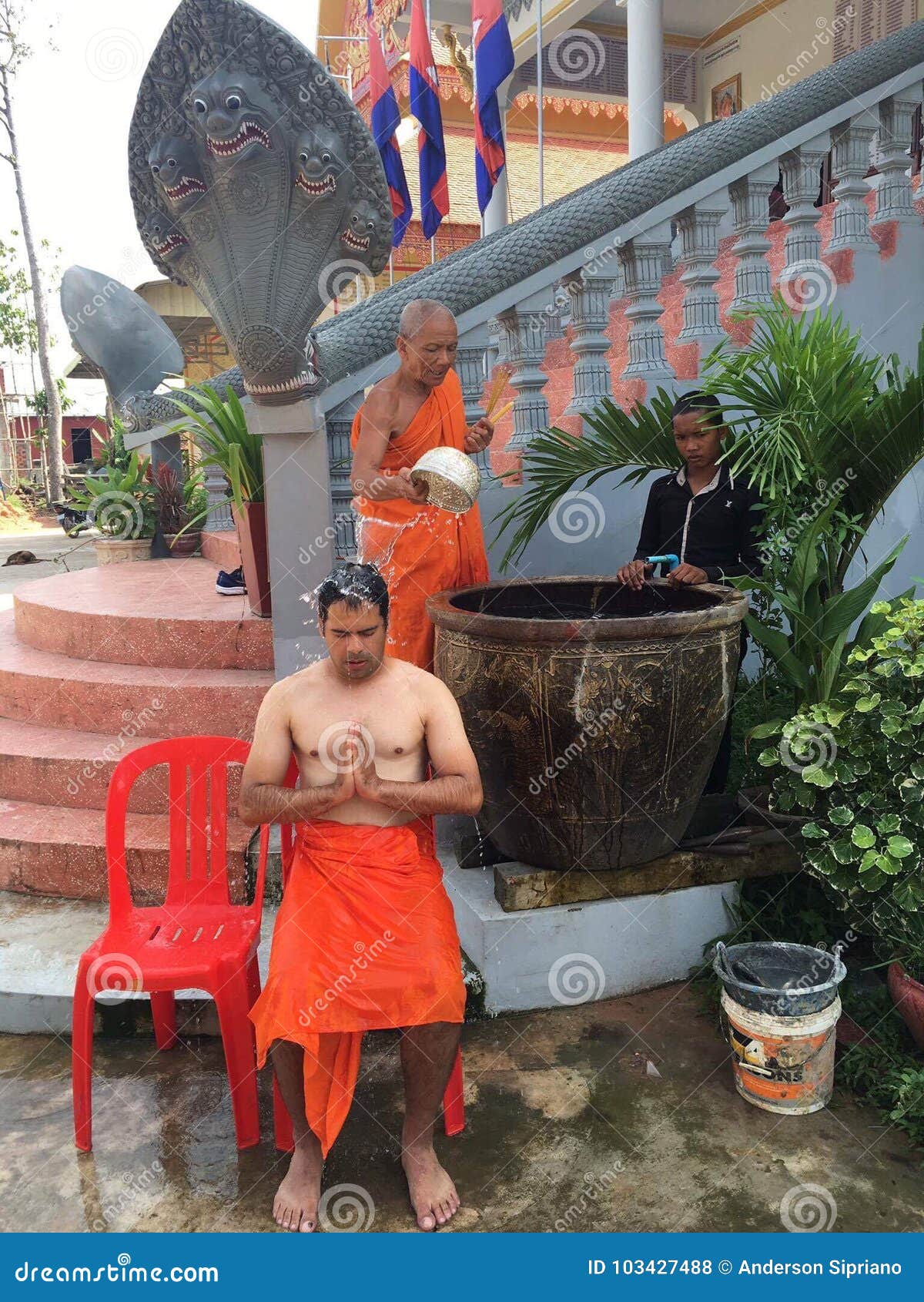 Water Blessing editorial stock photo. Image of monks - 103427488