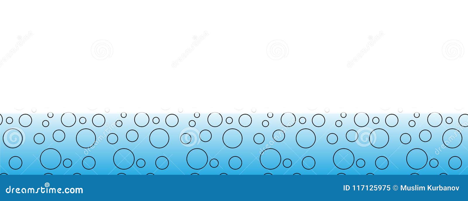 Water Blue Bubbles Template Banner. Vector Background Stock Vector ...