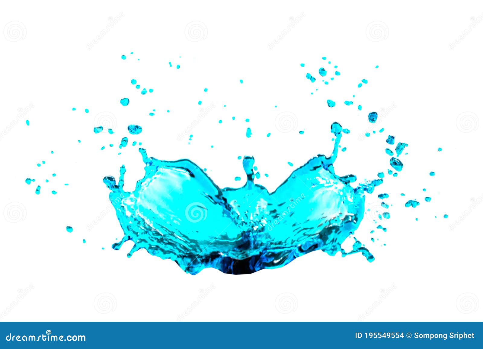 Water Blue Splash on White Background Stock Photo - Image of color ...