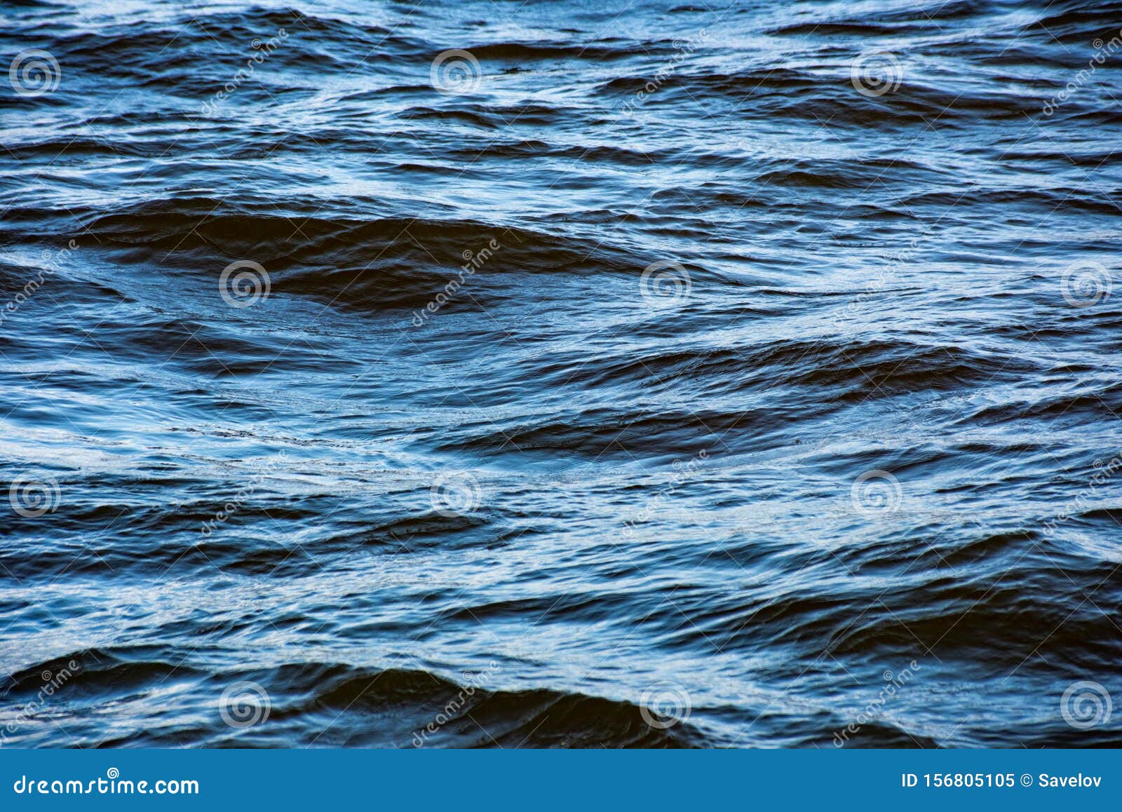 Water Blue Surface with Waves Stock Image - Image of blue, colorful ...