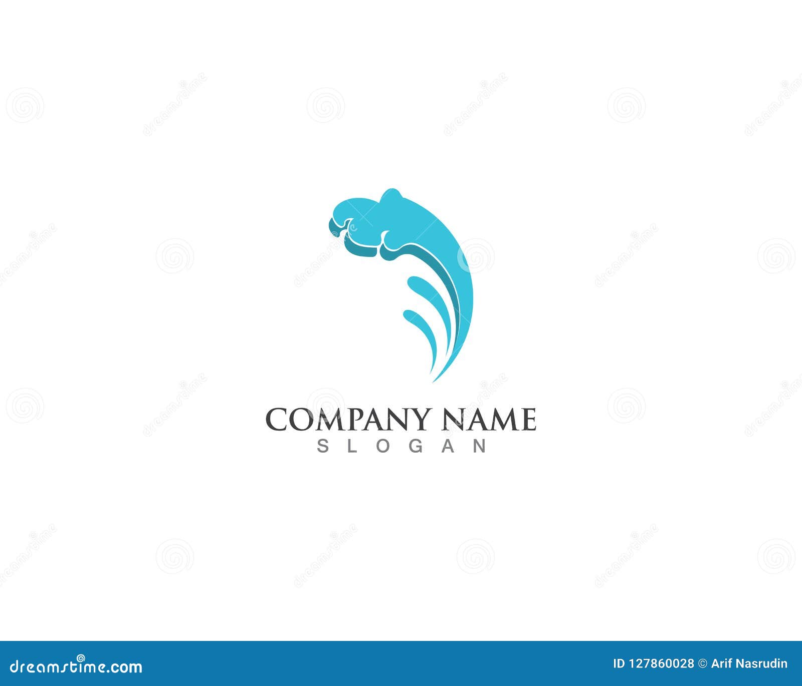Water Blue Wave Splash Logo and Vector Stock Illustration ...