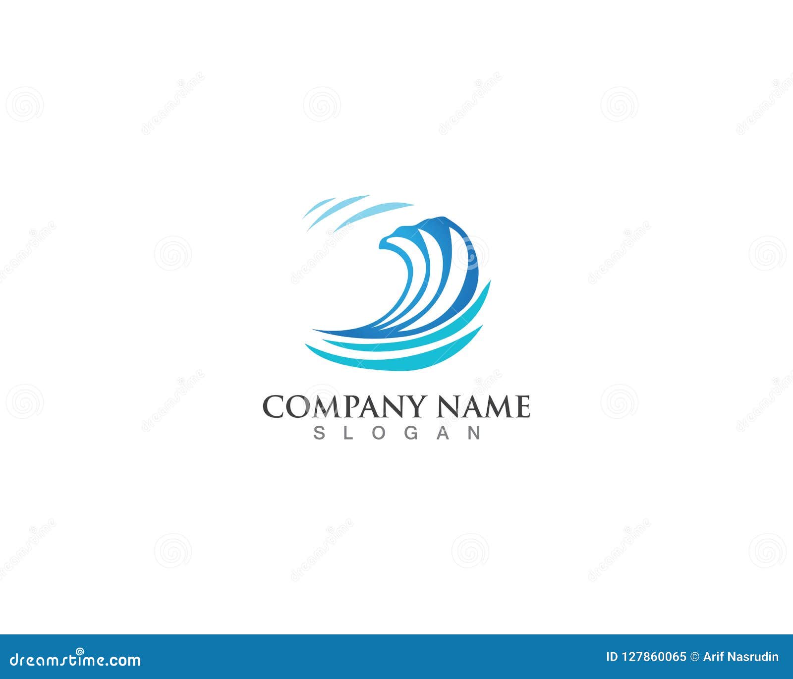 Water Blue Wave Splash Logo and Vector Stock Illustration ...