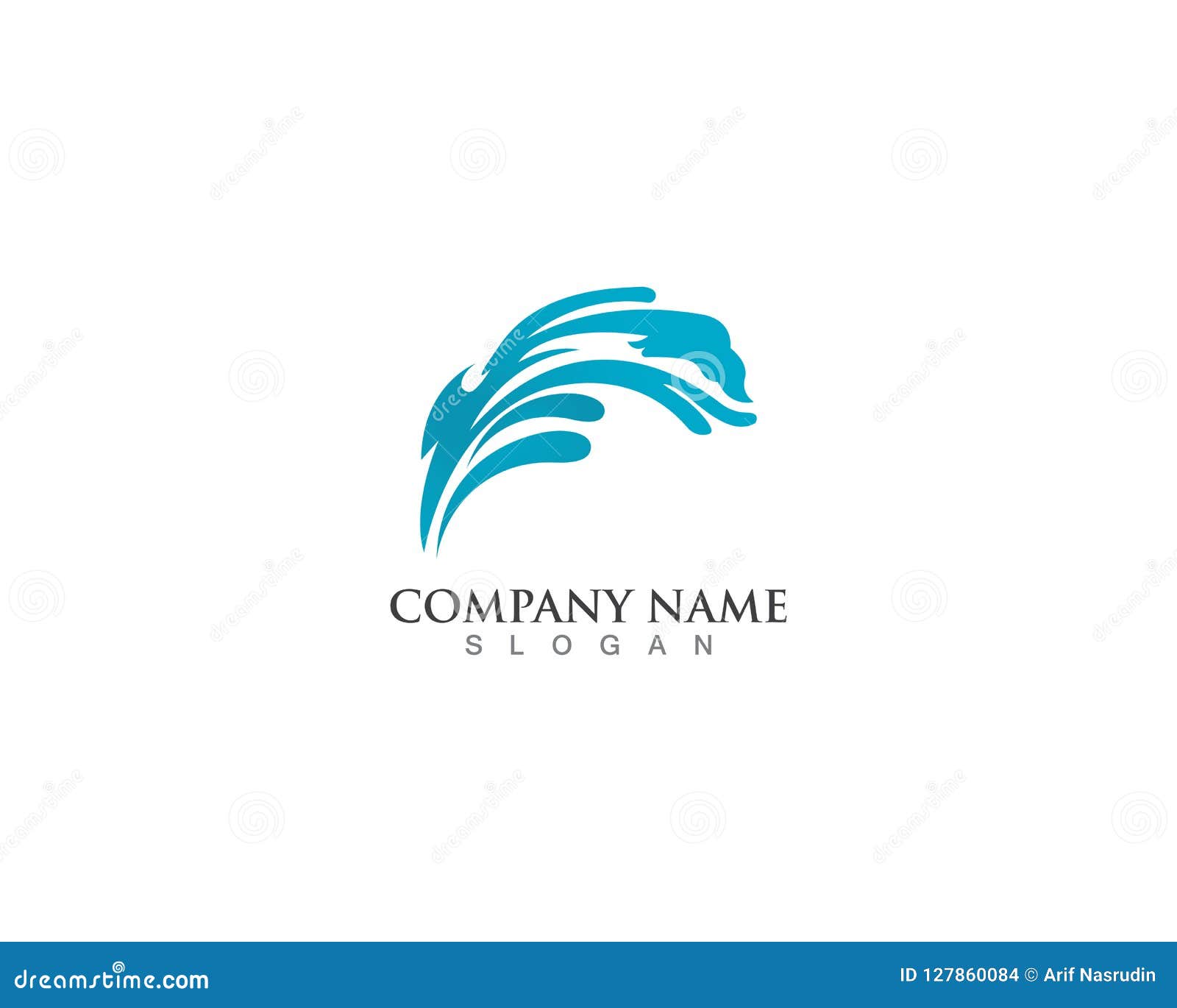 Water Blue Wave Splash Logo and Vector Stock Illustration ...