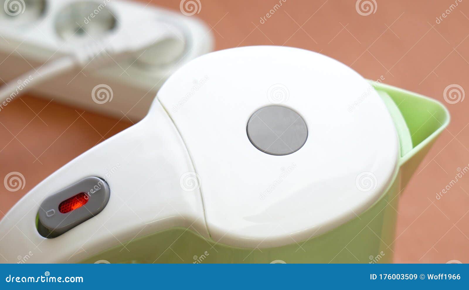 Water Boils in an Electric Kettle. the Temperature Sensor is Triggered ...