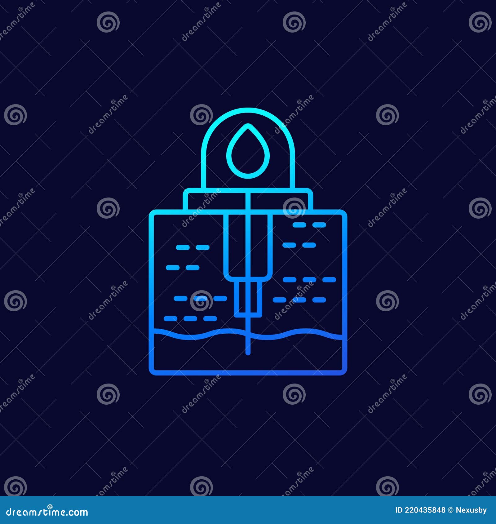 Water Borehole, Well Icon, Vector | CartoonDealer.com #228374281